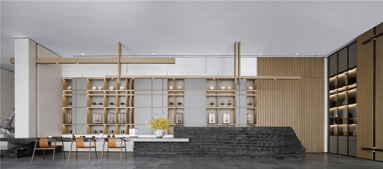 睿禾设计 新中式售楼处服务台前台-免费3dmax模型库-欧模网