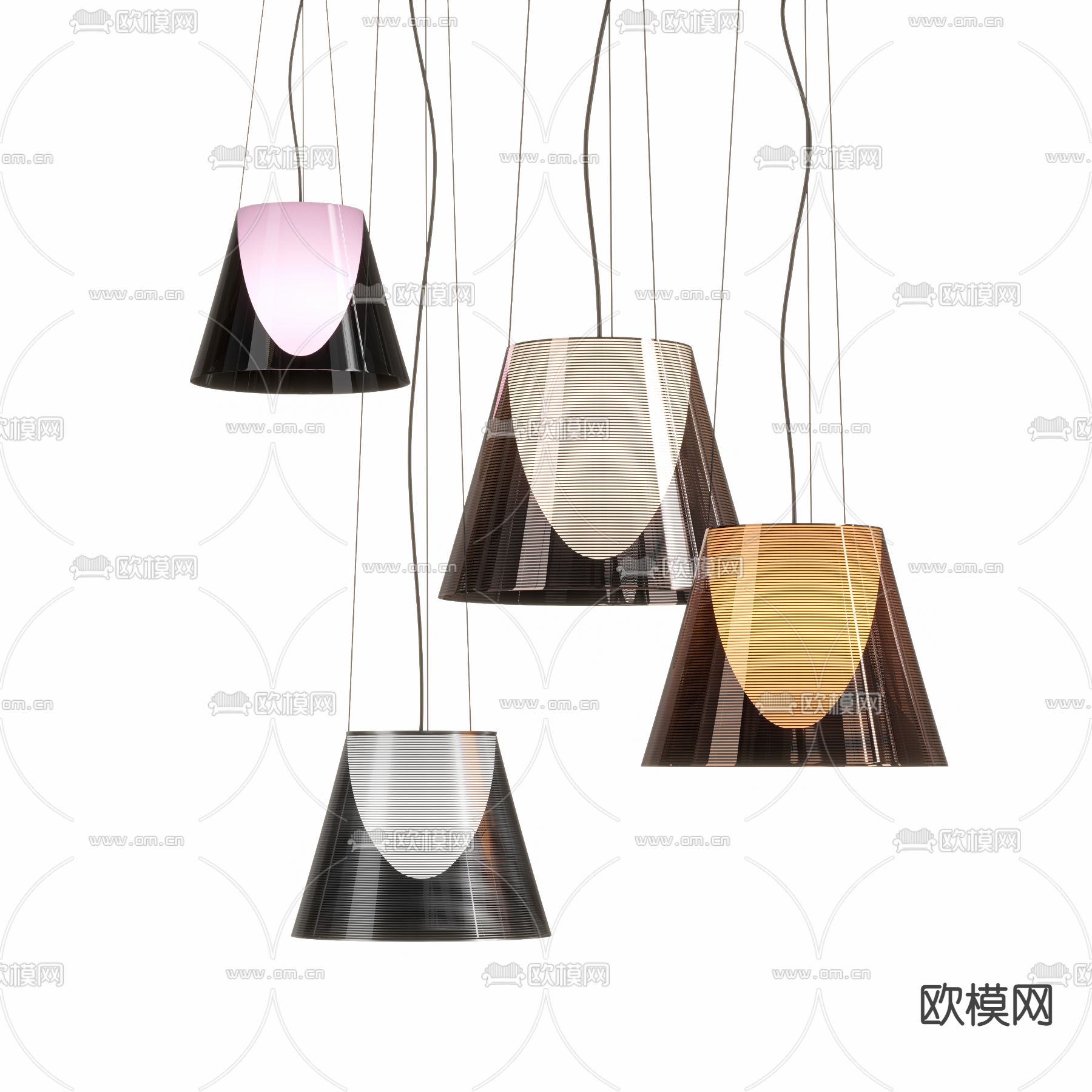 FLOS 现代灯罩吊灯3d模型下载_ID11399177_3dmax免费模型-欧模网