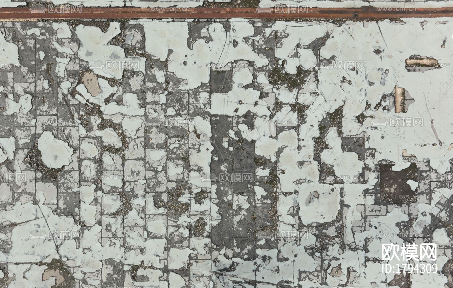 破旧水泥面地砖-免费3dmax模型库-欧模网