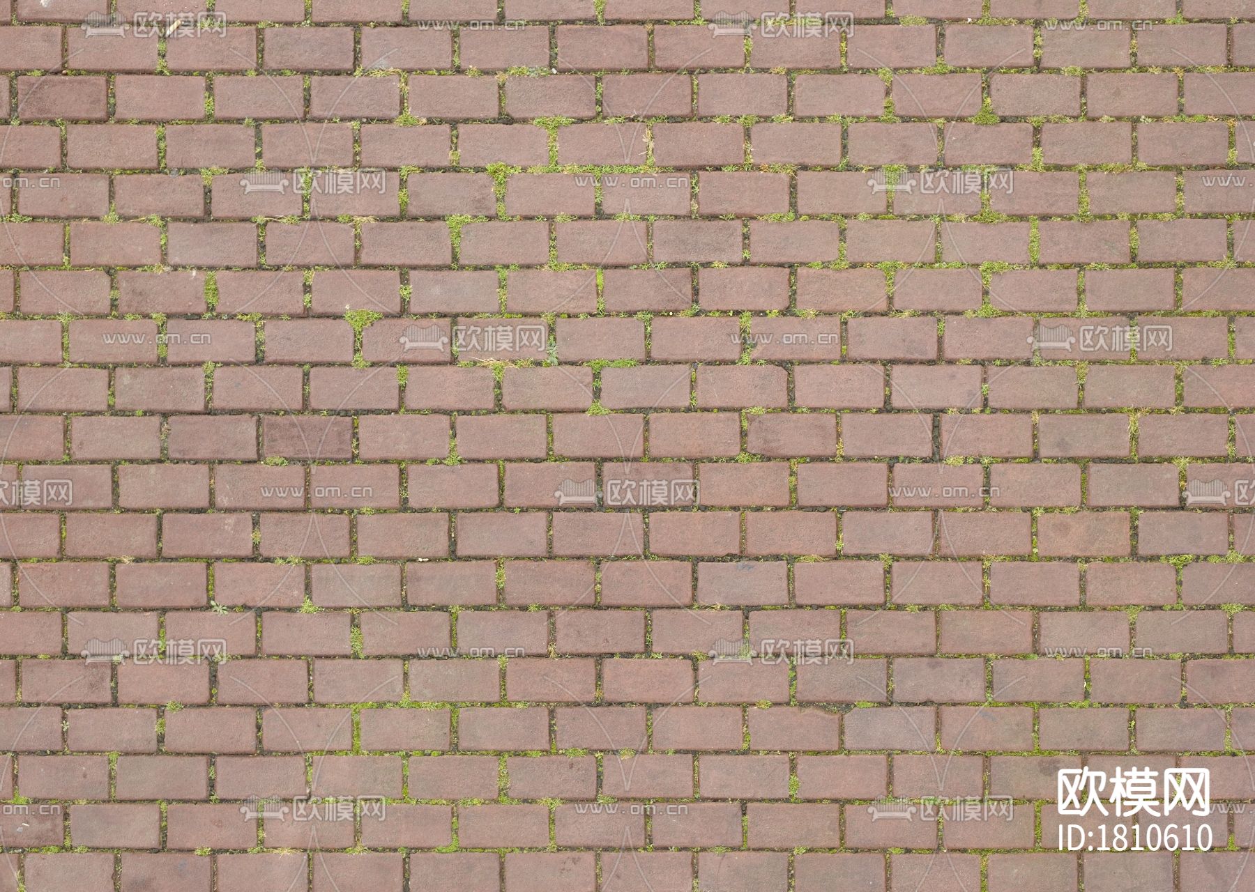 工字拼接红砖地面-免费3dmax模型库-欧模网