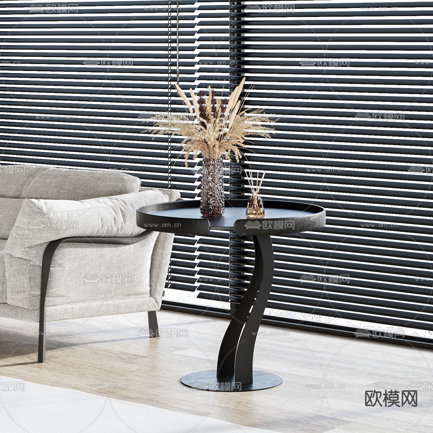 现代时尚边几角几3d模型下载 Id11698306 3dmax免费模型 欧模网