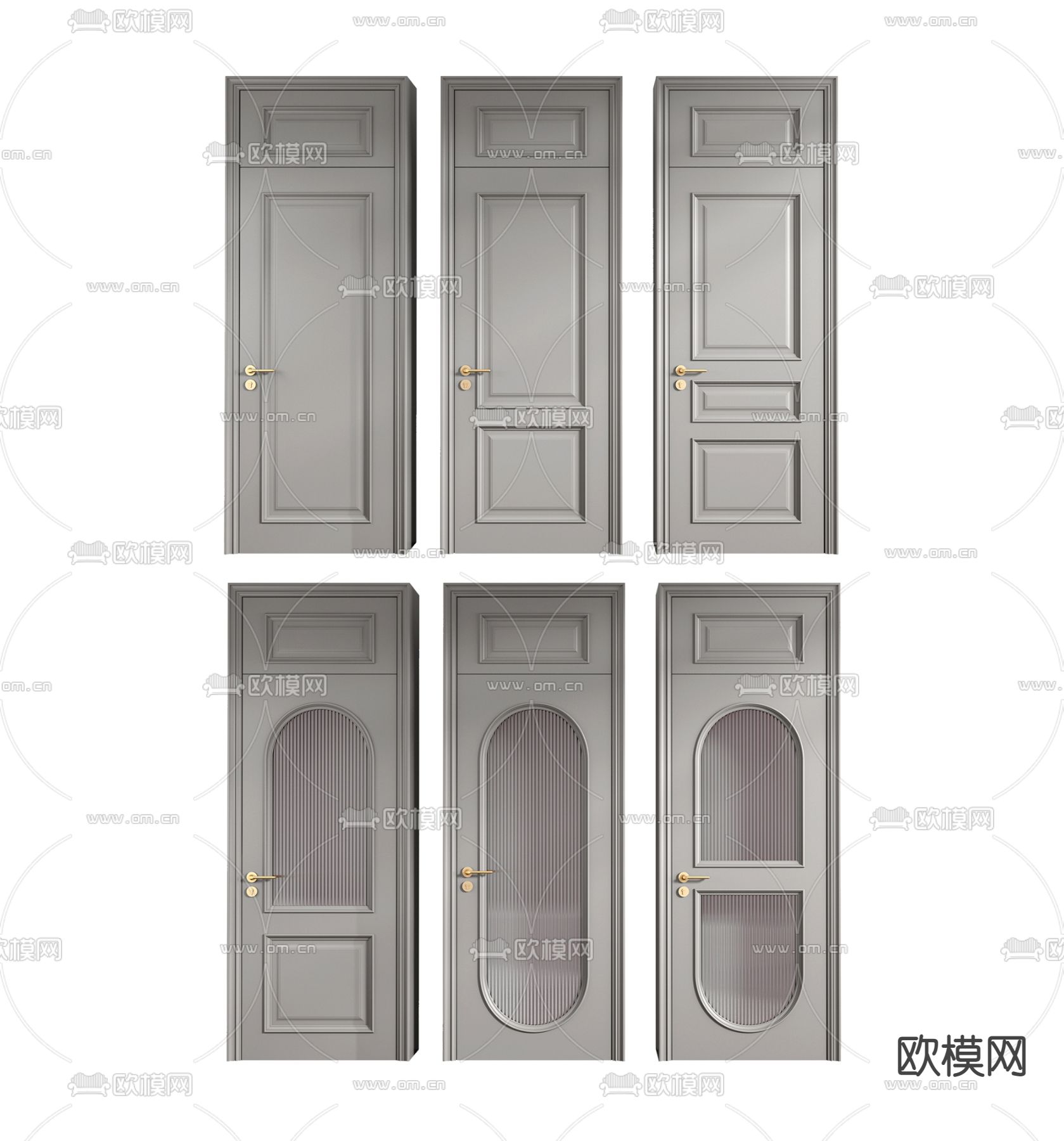 简欧房门通顶门3d模型下载 Id11700251 3dmax免费模型 欧模网