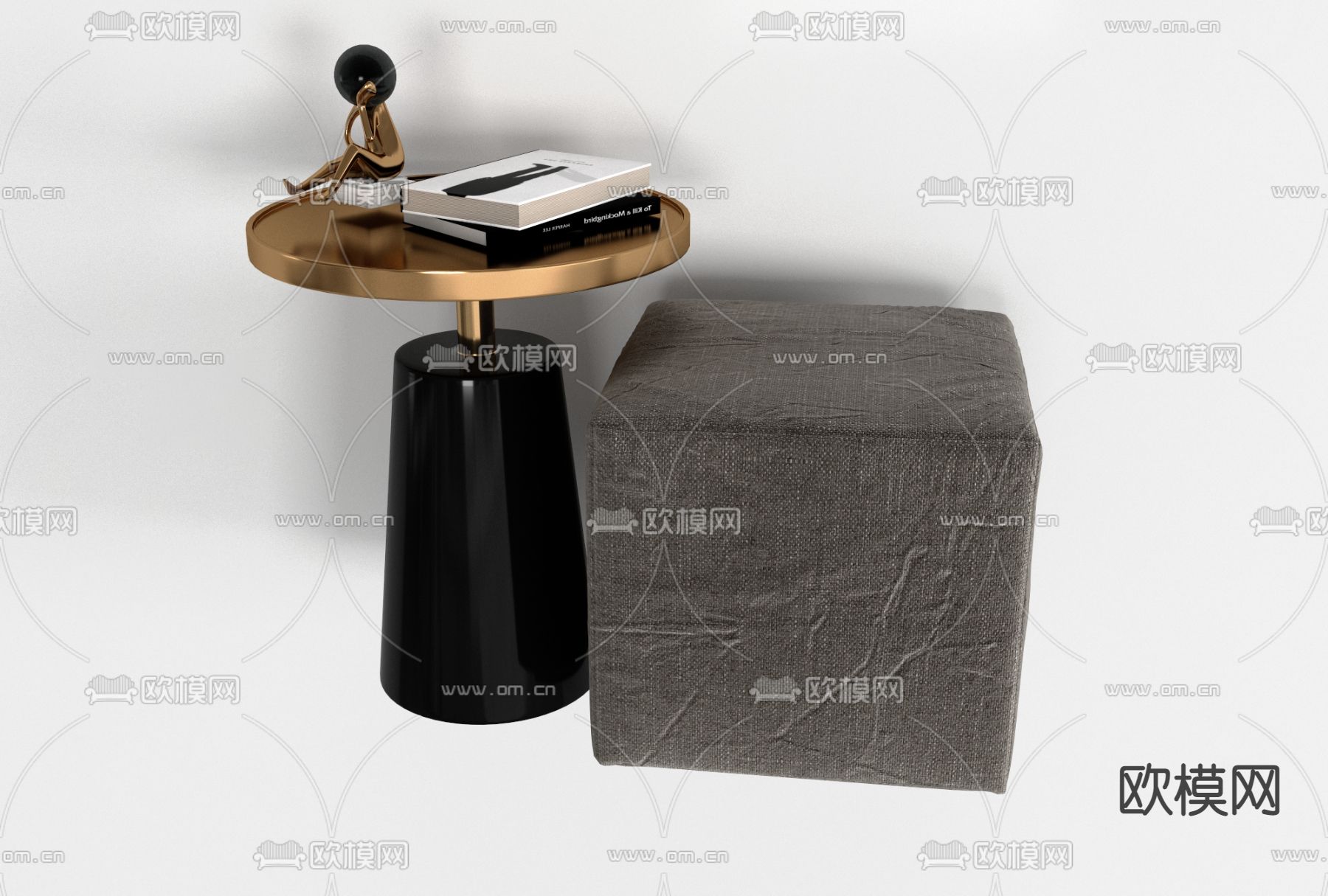 现代轻奢圆几免费3d模型下载 Id11707403 3dmax免费模型 欧模网