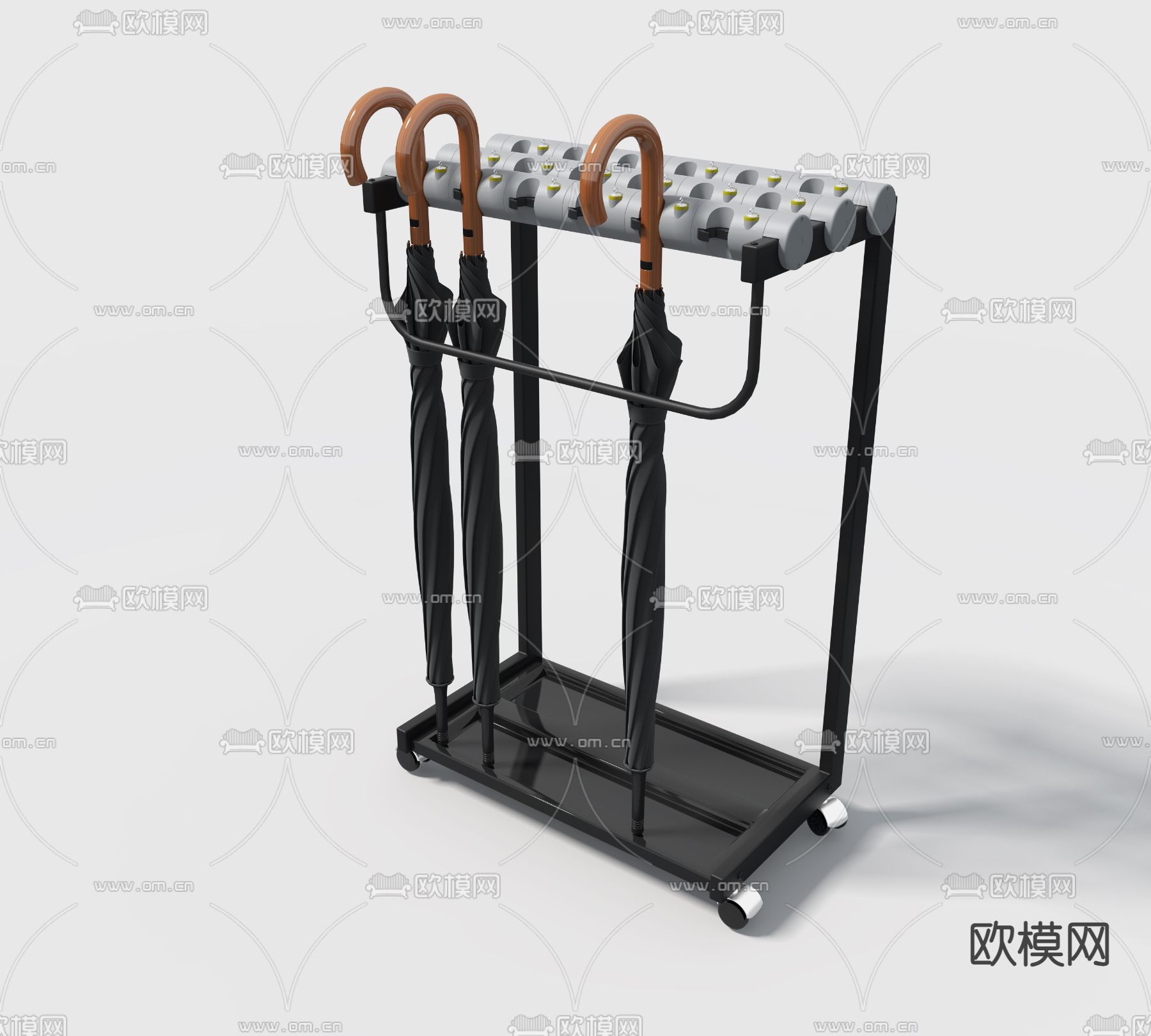 现代公共雨伞架3d模型下载_ID11764500_3dmax免费模型-欧模网