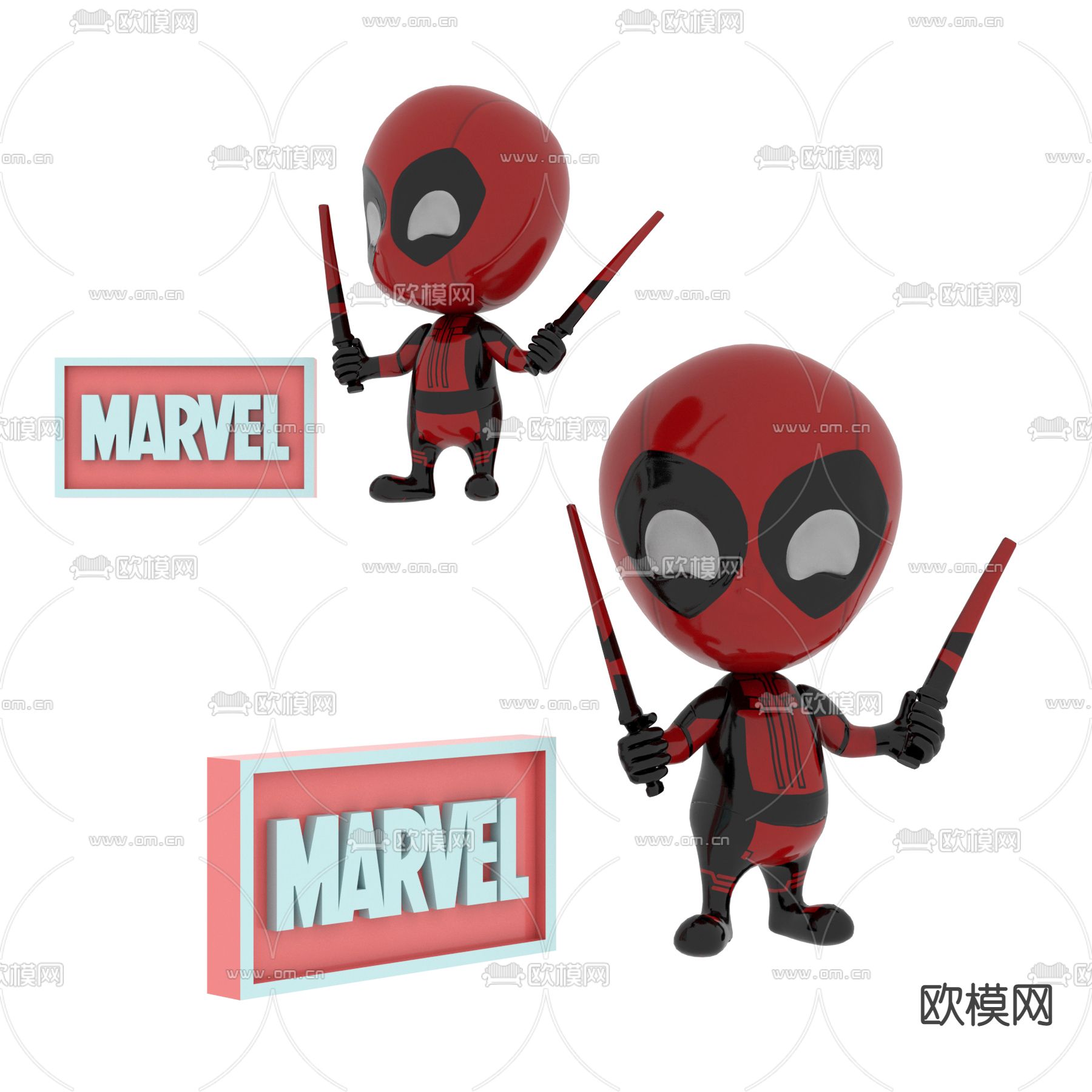 现代漫威死侍公仔手办3d模型下载 Id11779618 3dmax免费模型 欧模网