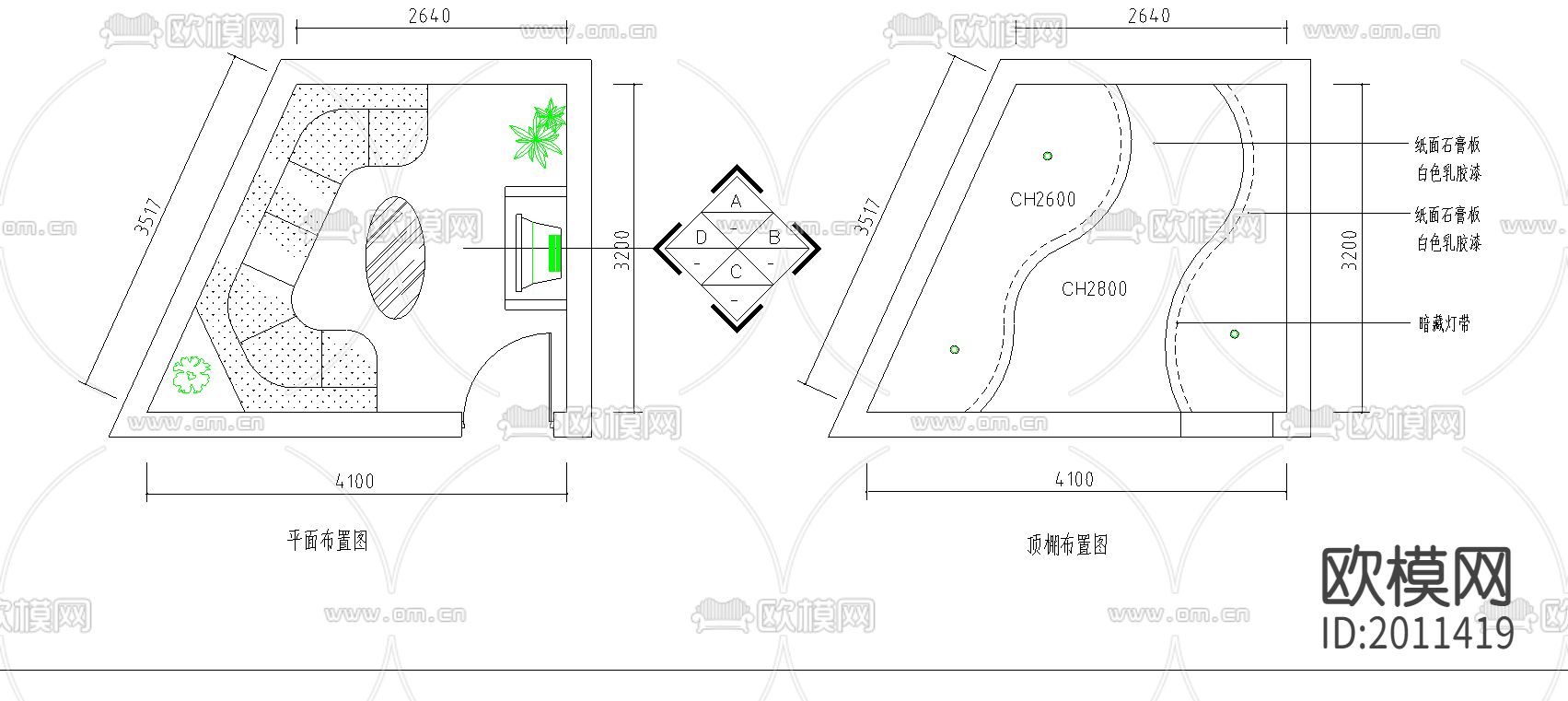 ktv建筑cad施工图-免费3dmax模型库-欧模网