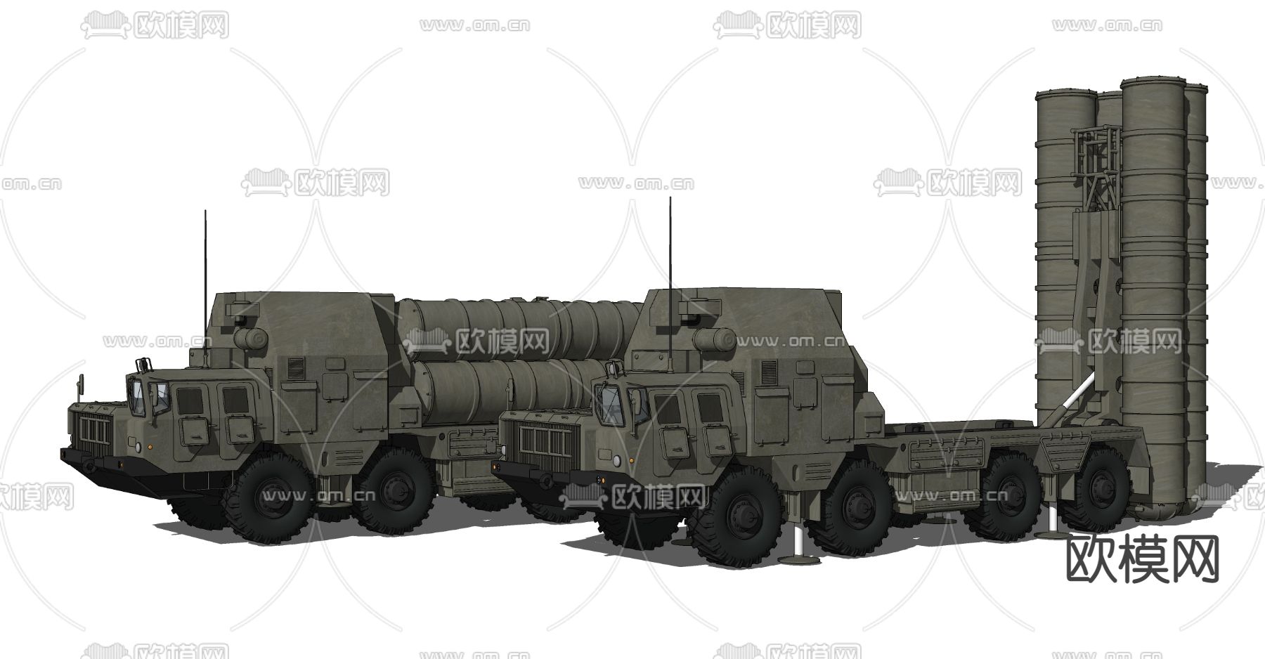 现代导弹发射车su模型下载_ID11876632_sketchup模型下载-欧模网