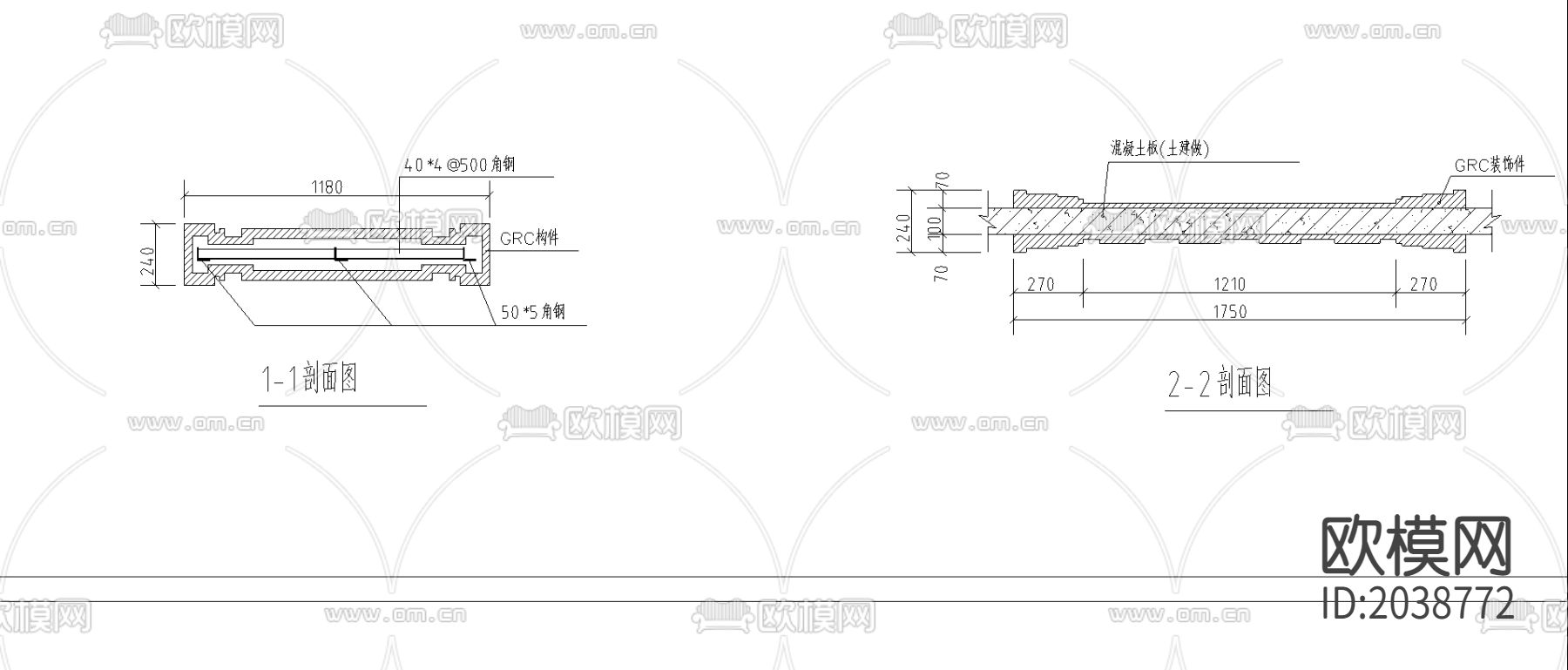 江南风格牌坊节点大样-免费3dmax模型库-欧模网