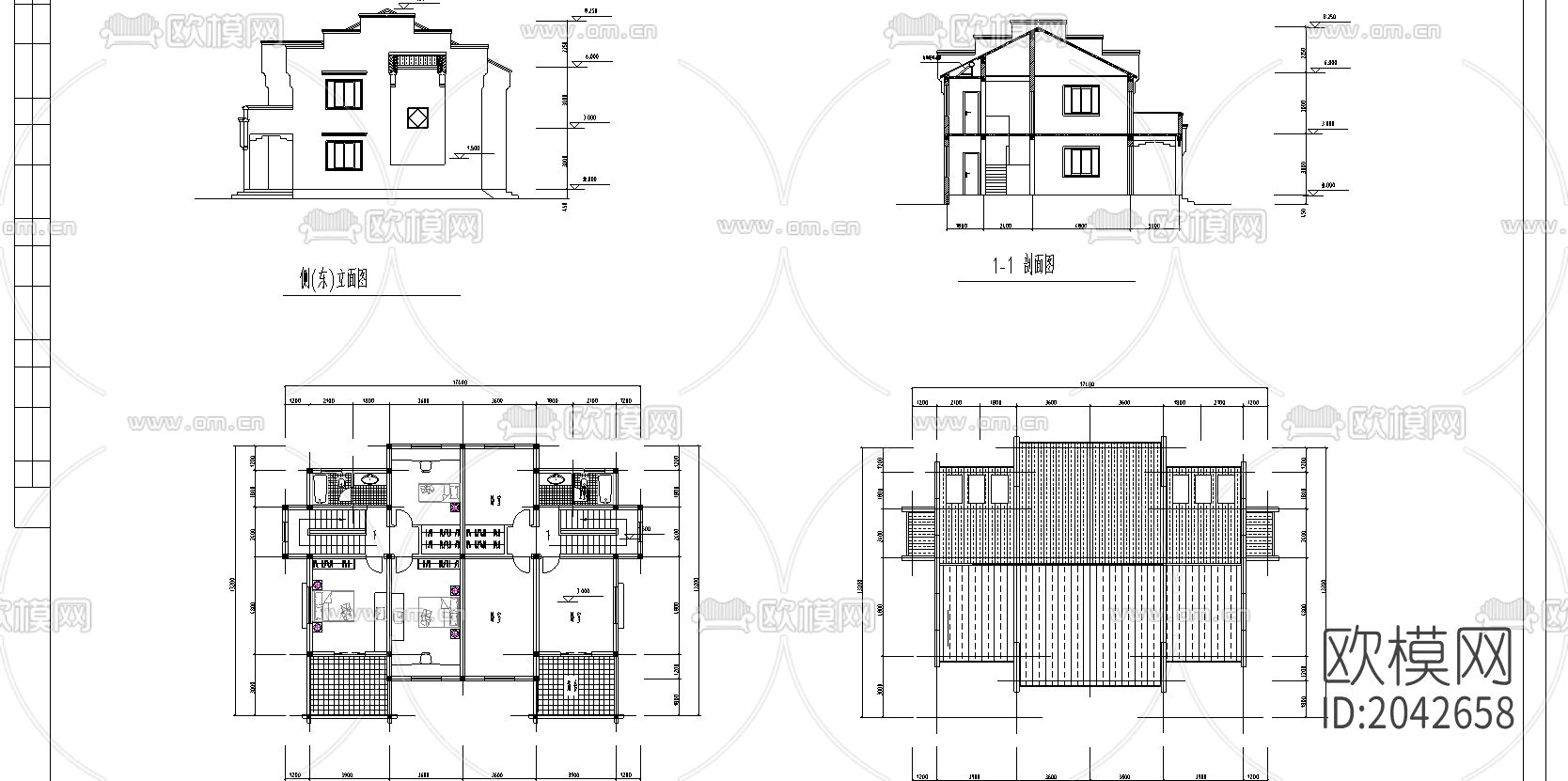 住宅cad施工图-免费3dmax模型库-欧模网