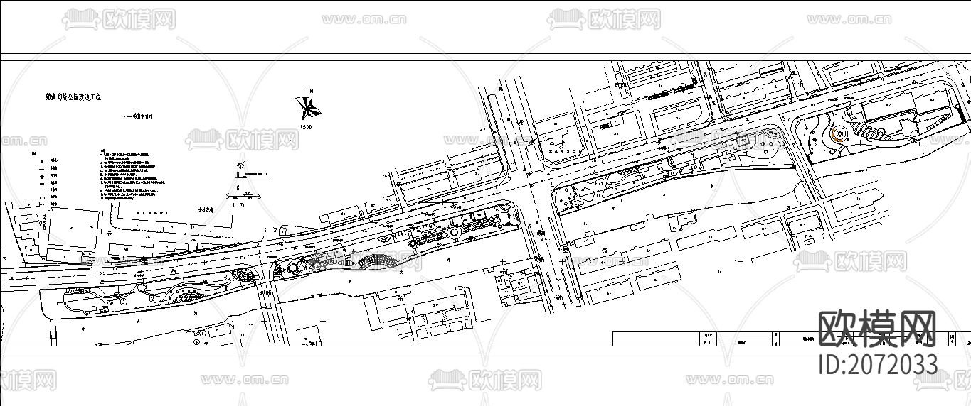 公园向辰园给排水设计CAD图-免费3dmax模型库-欧模网