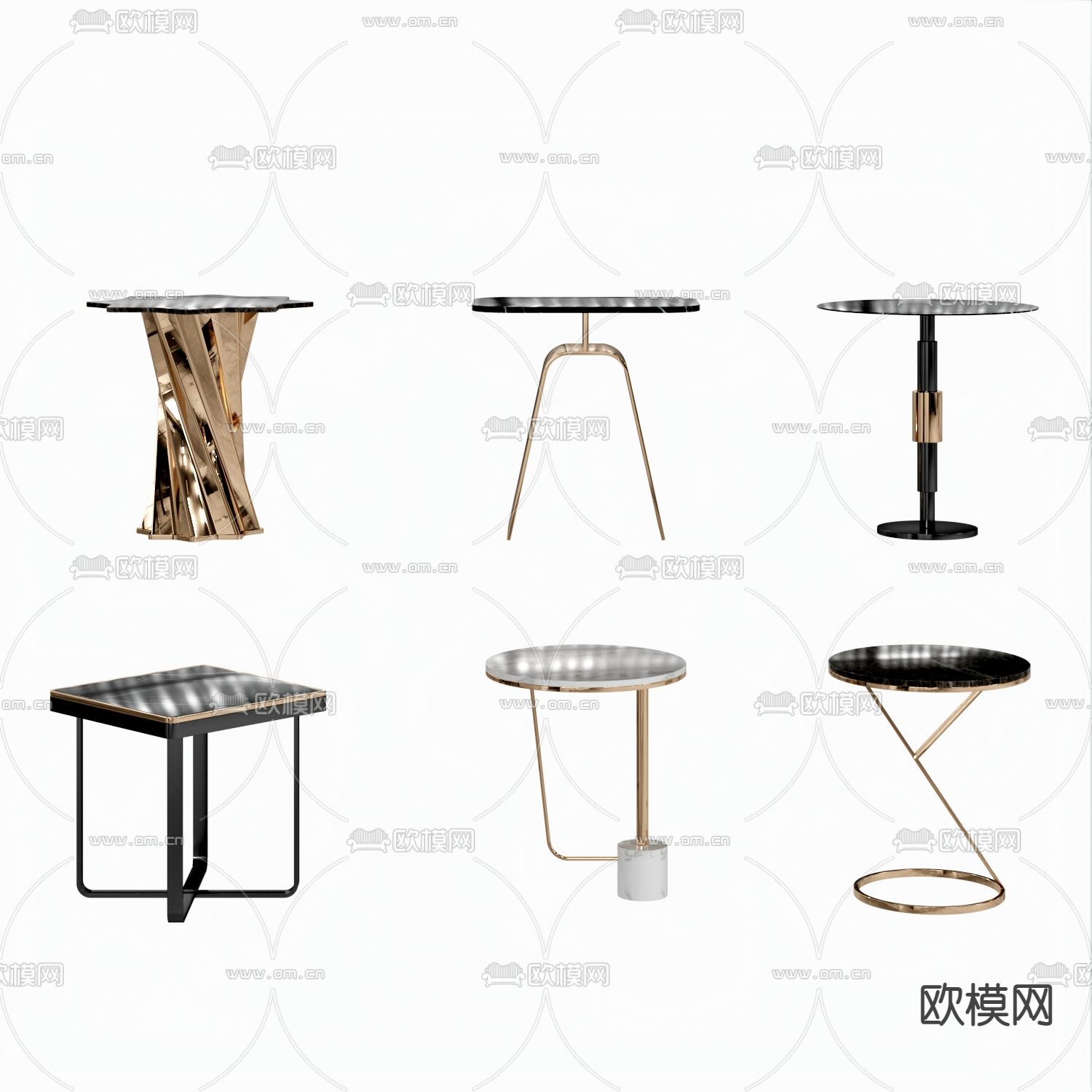 现代轻奢圆几3d模型下载 Id11919759 3dmax免费模型 欧模网