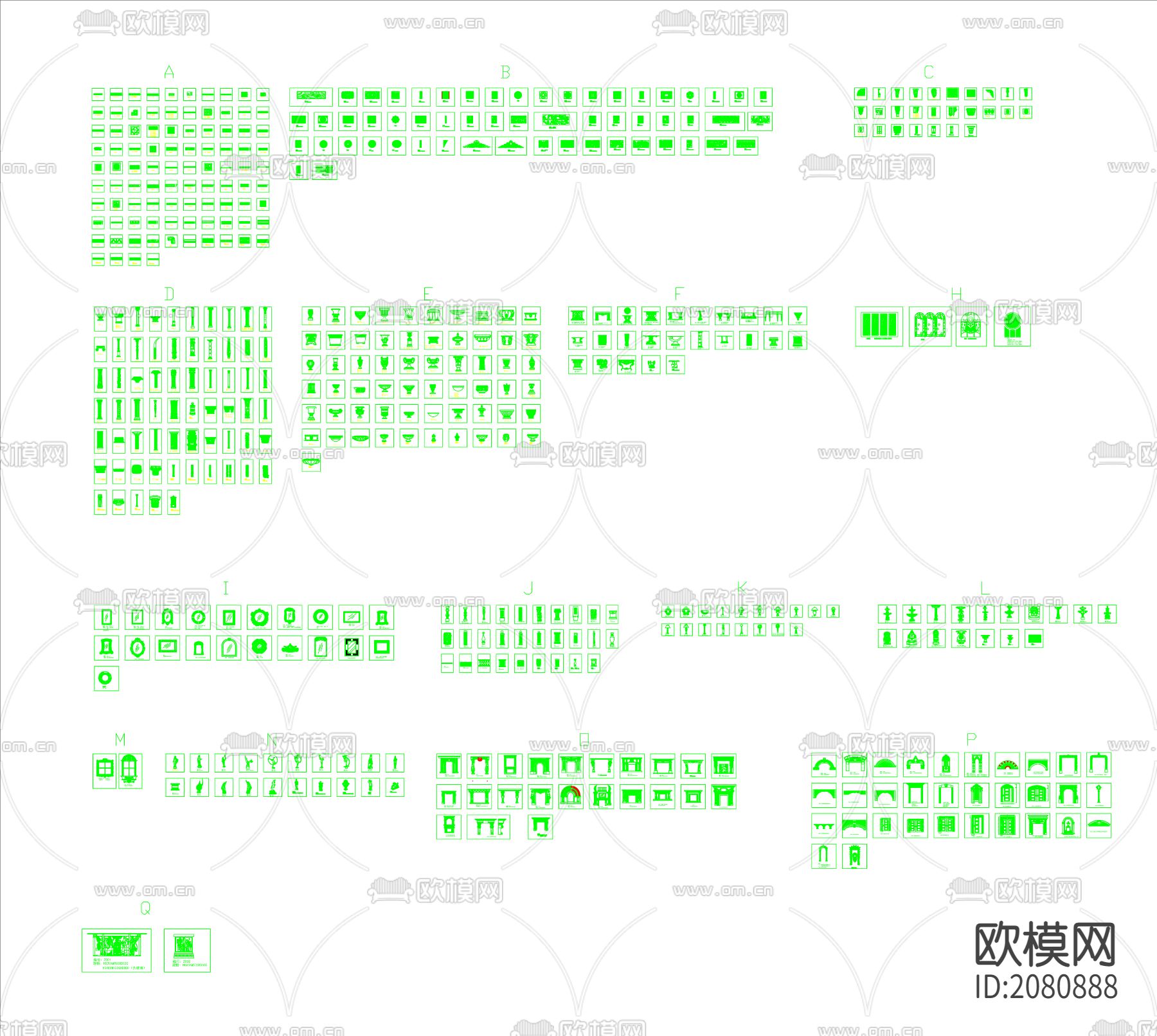 砂岩CAD图块-免费3dmax模型库-欧模网