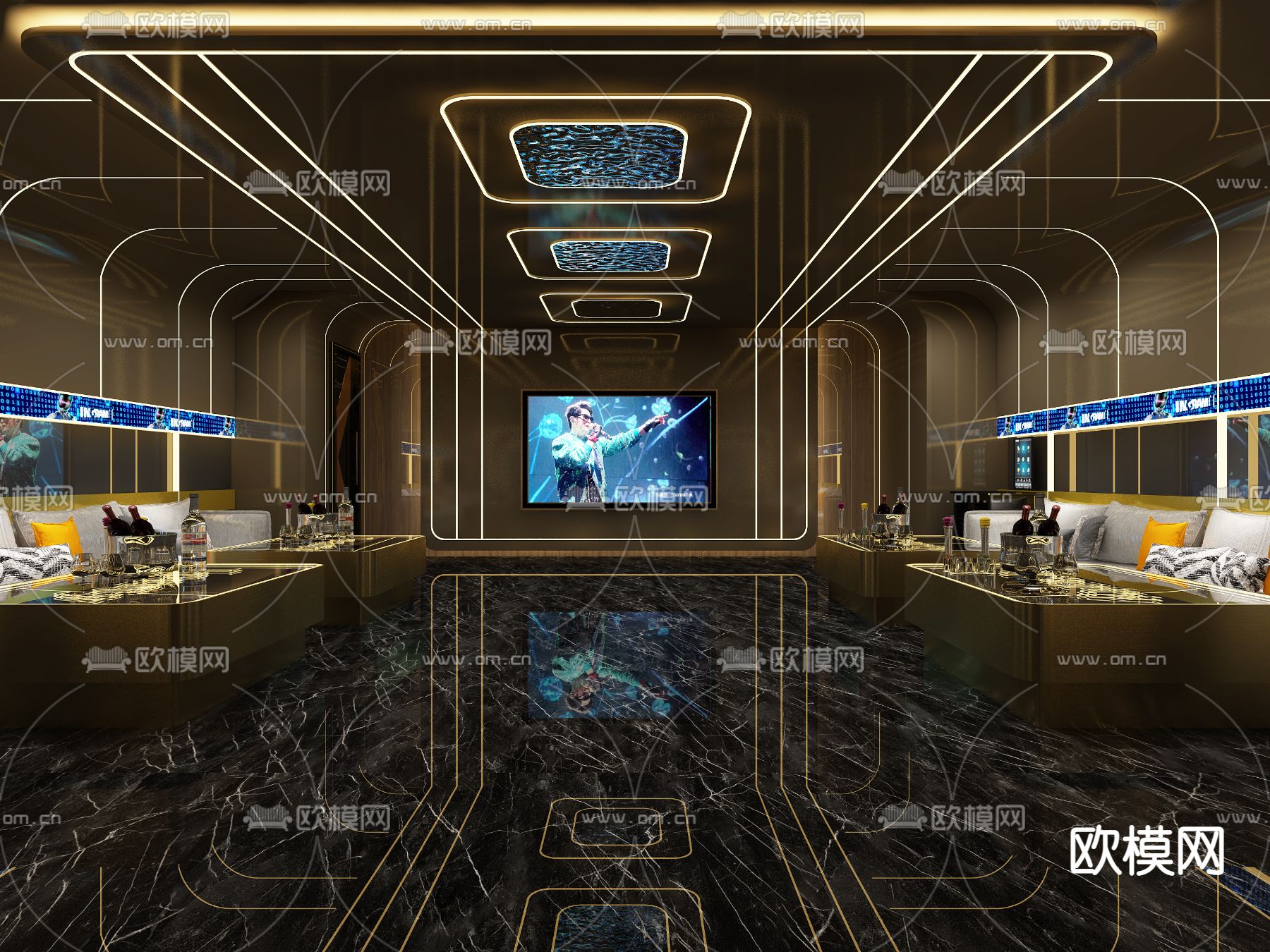 现代科技KTV包厢3d模型下载_ID11984176_3dmax免费模型-欧模网
