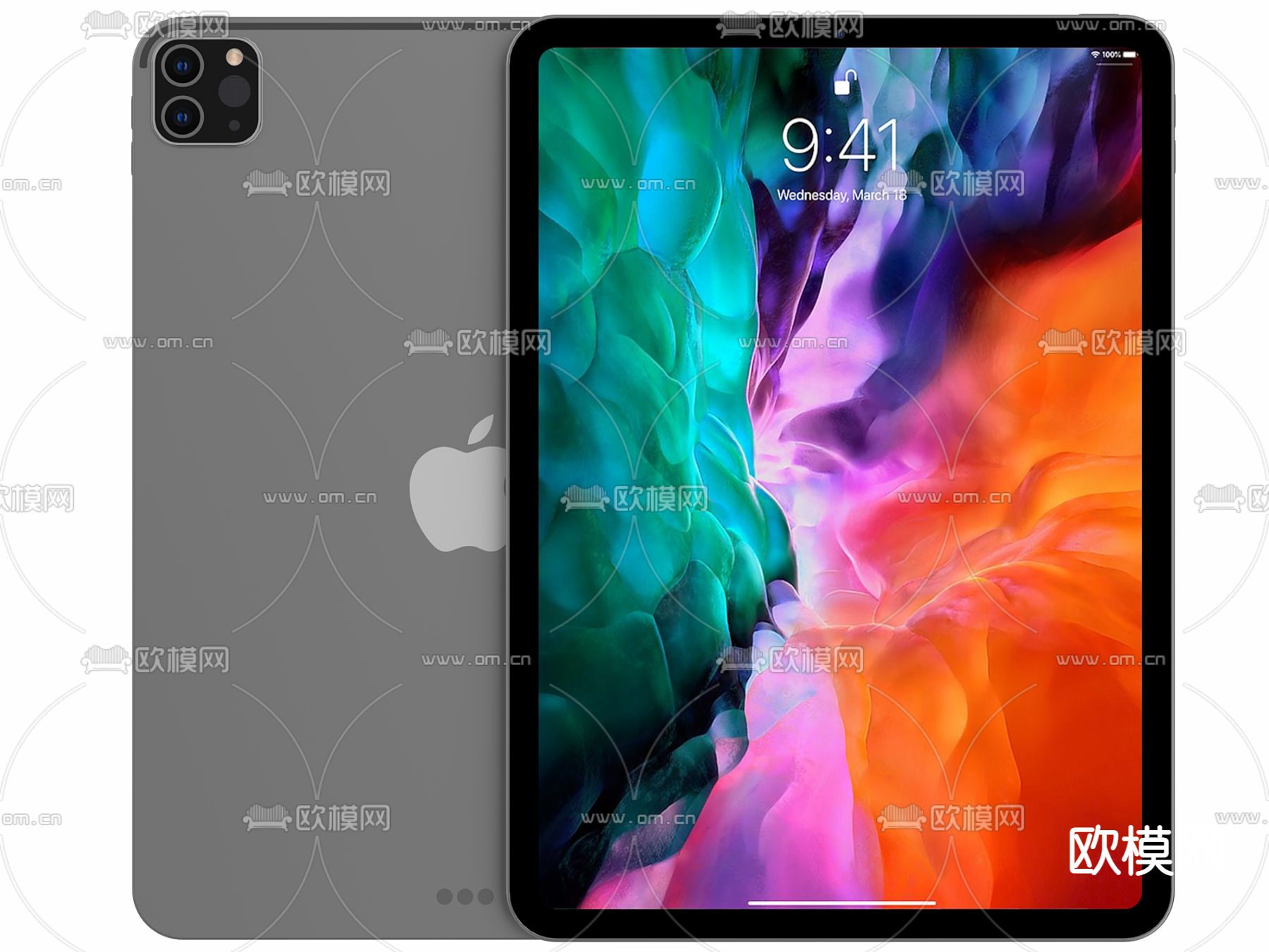 ipad平板电脑苹果电脑3d模型下载_ID11987126_3dmax免费模型-欧模网