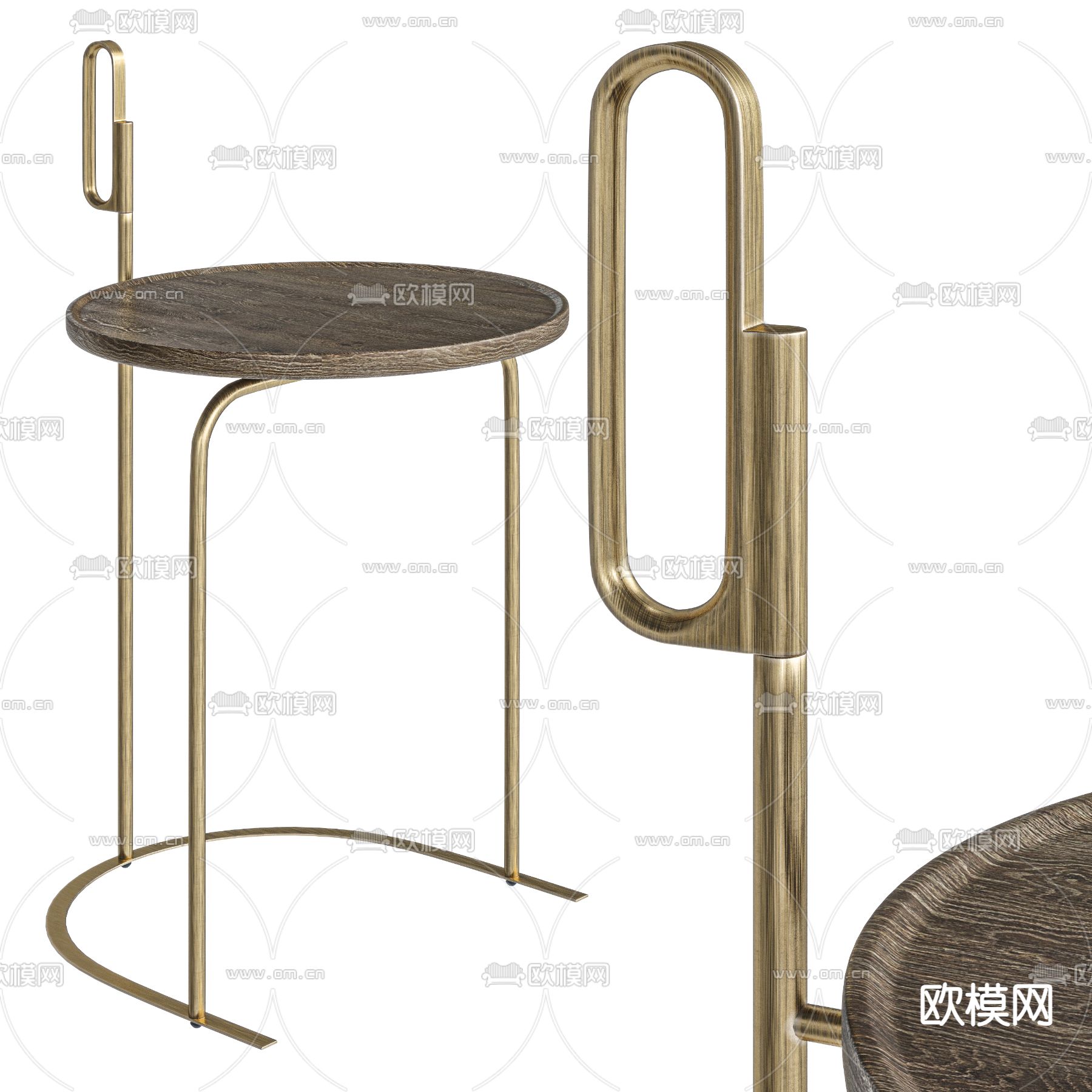 现代极简金属边几圆几3d模型下载 Id12012811 3dmax免费模型 欧模网