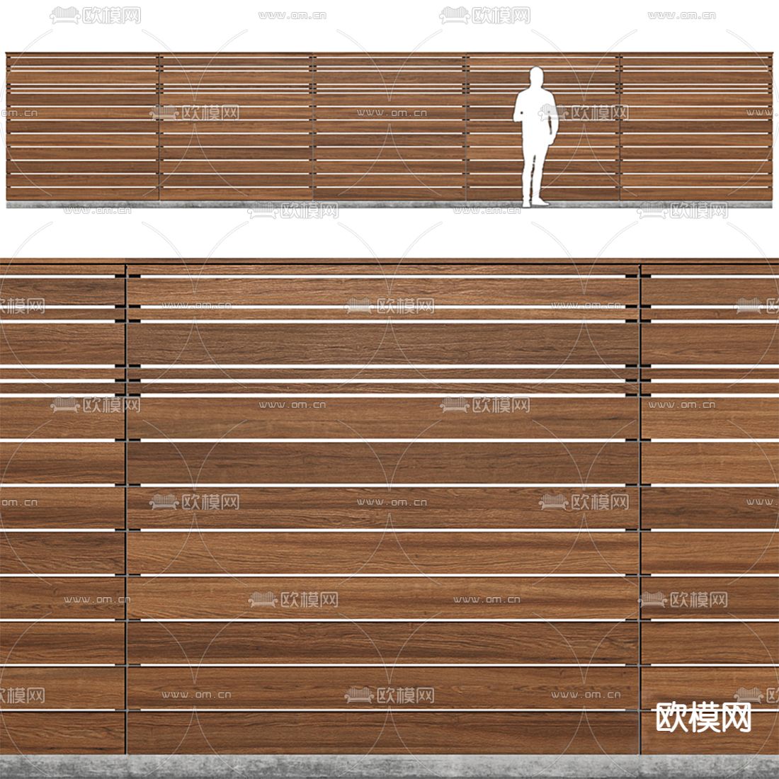 现代木板围栏栅栏3d模型下载_ID12015924_3dmax免费模型-欧模网