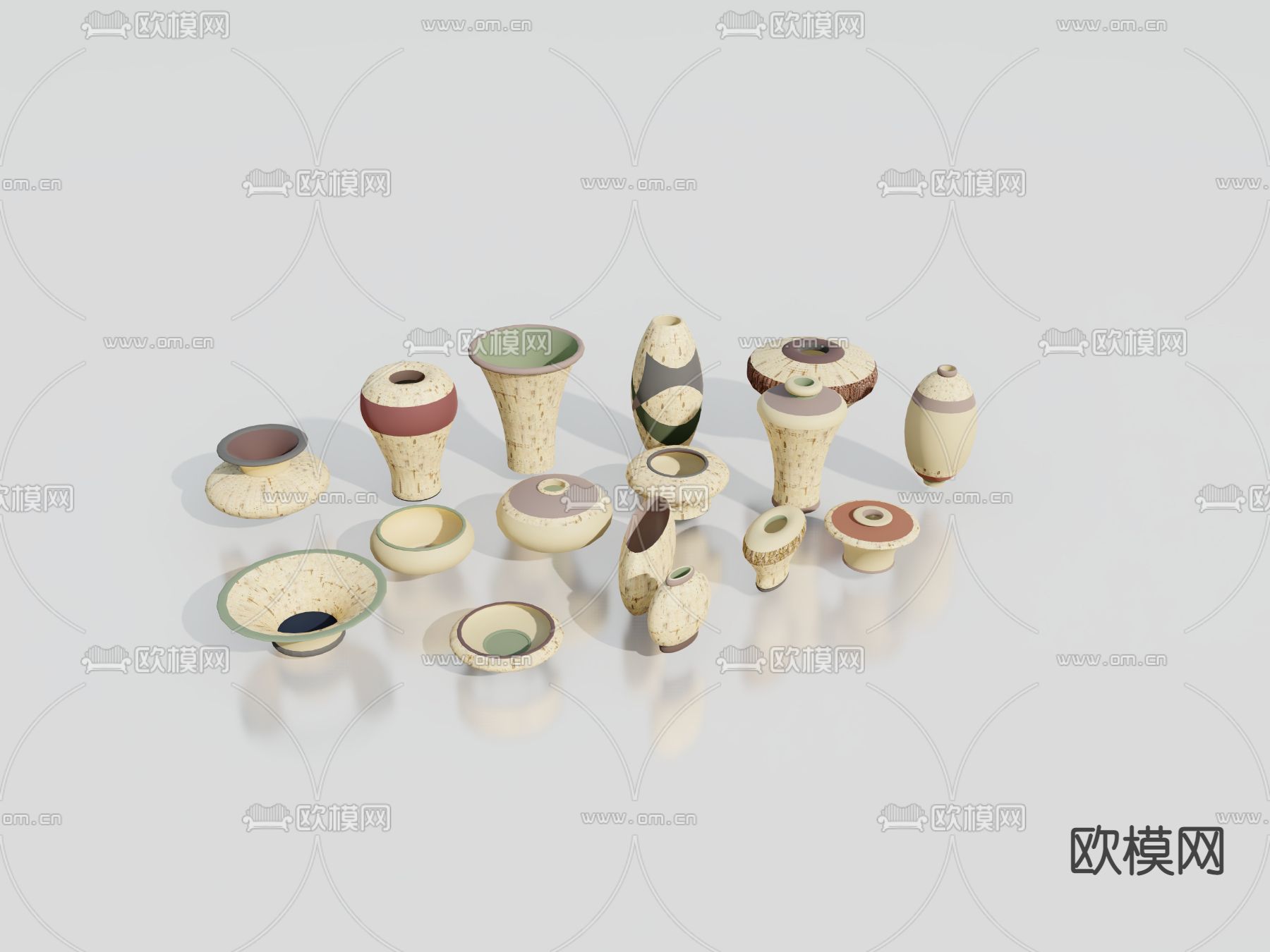 东南亚陶罐陶瓷器皿su模型下载_ID12048089_sketchup模型下载-欧模网