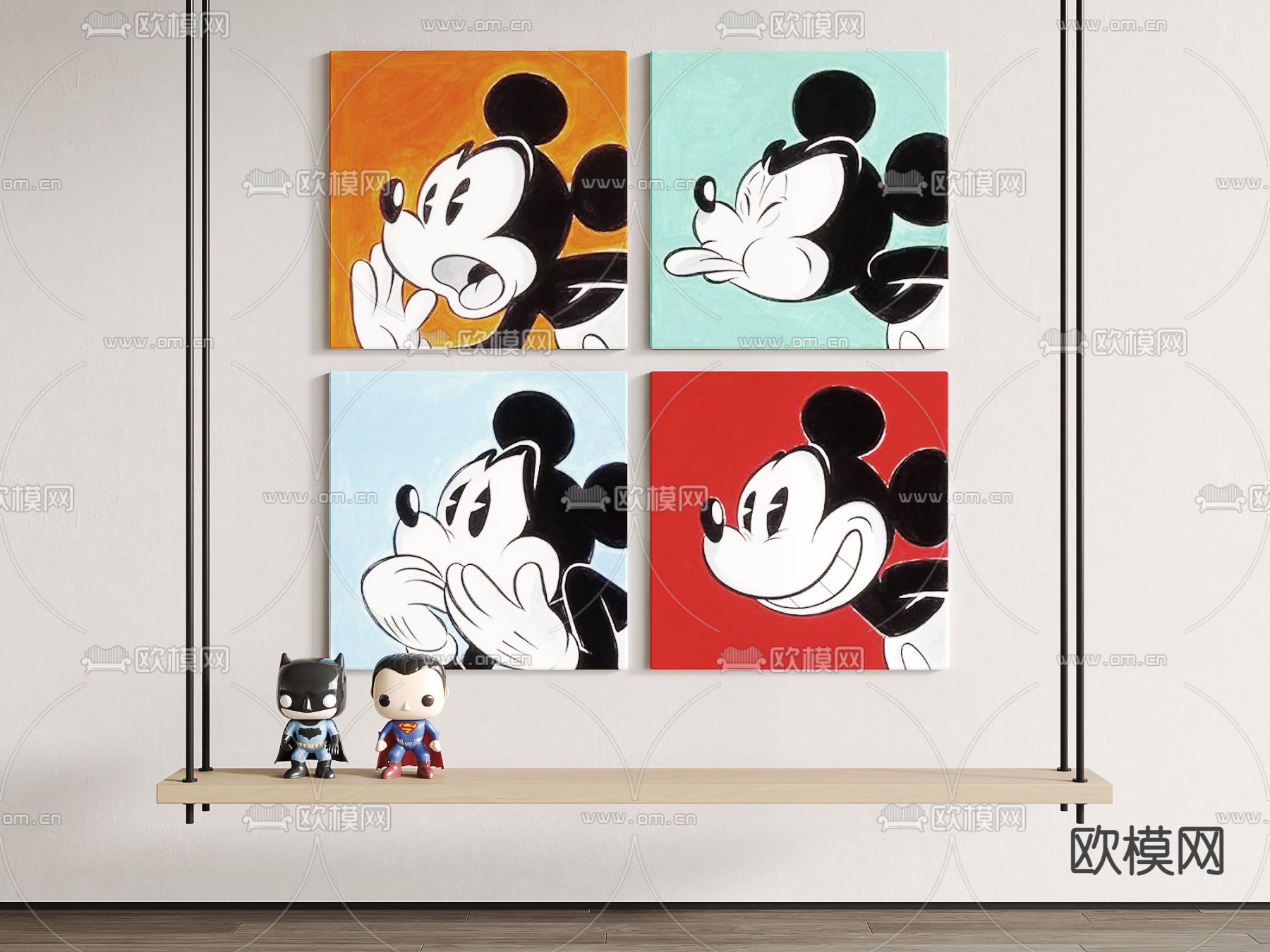 现代米奇装饰画3d模型下载_ID12049258_3dmax免费模型-欧模网