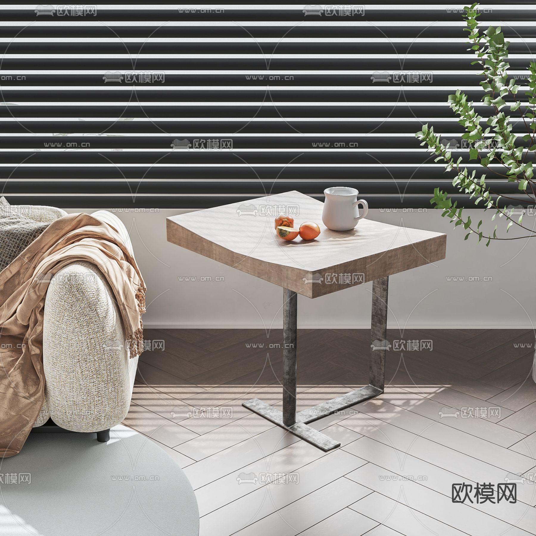 现代边几 角几 方几3d模型下载 Id12120949 3dmax免费模型 欧模网