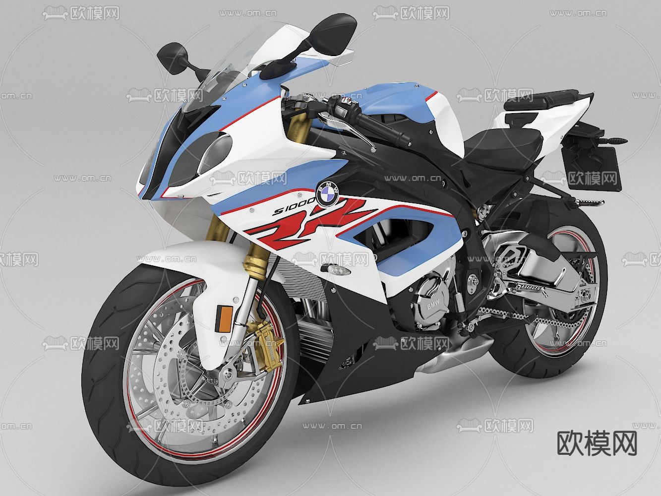 宝马双r摩托车3d模型下载_ID12131487_3dmax免费模型-欧模网