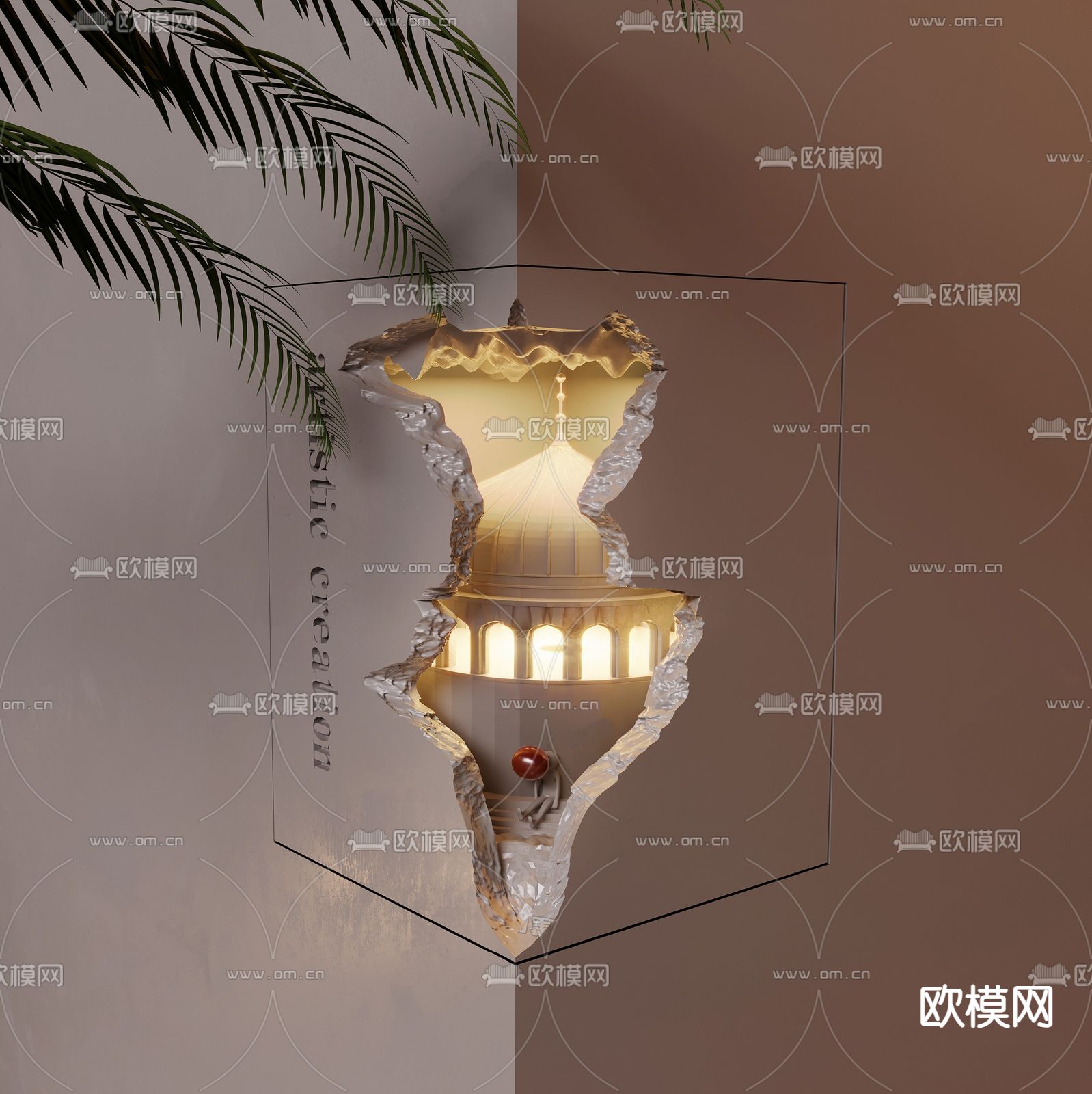 简欧嵌入式转角壁灯su模型下载_ID12147424_sketchup模型下载-欧模网