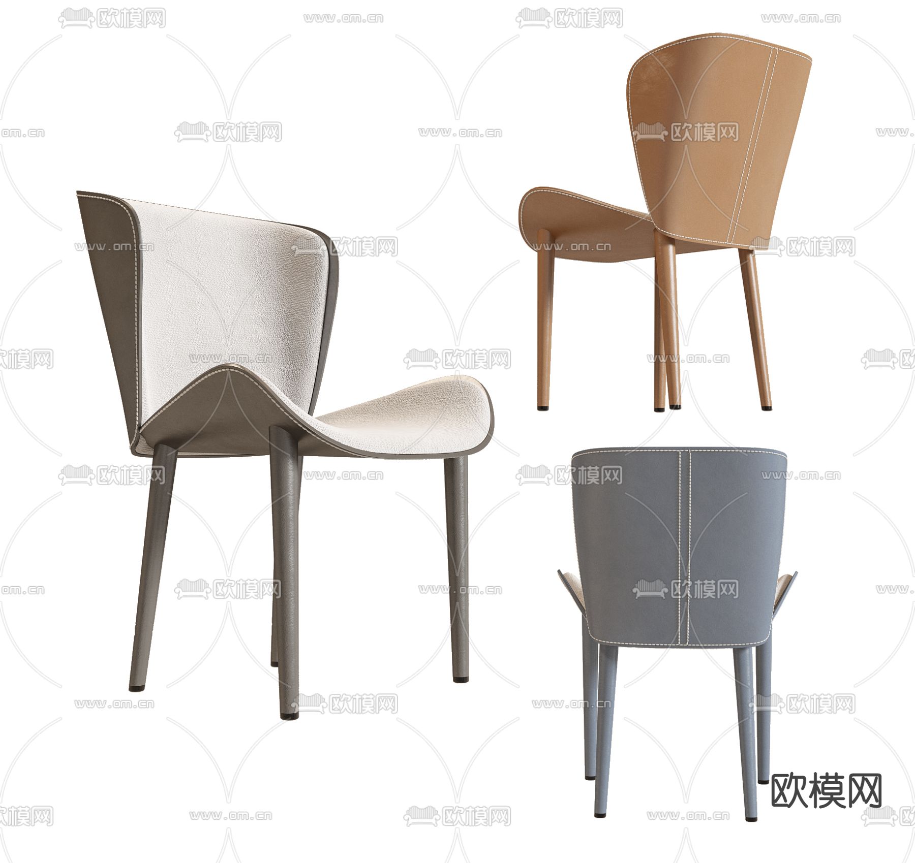 Minotti单椅子3d模型下载_ID12147341_3dmax免费模型-欧模网