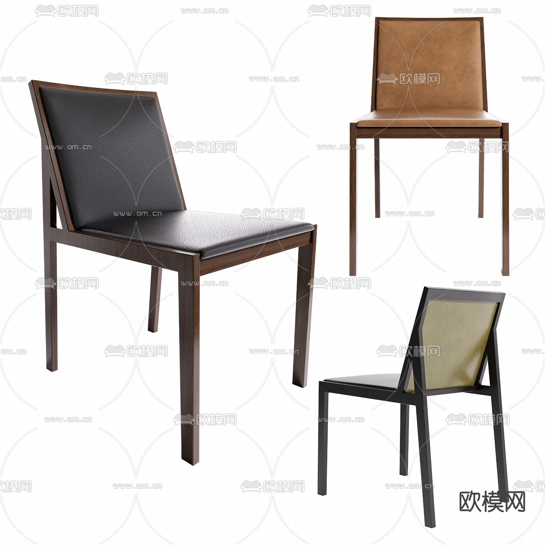 COSMO MOBILI现代单椅子 餐椅子3d模型下载_ID12164421_3dmax免费模型-欧模网