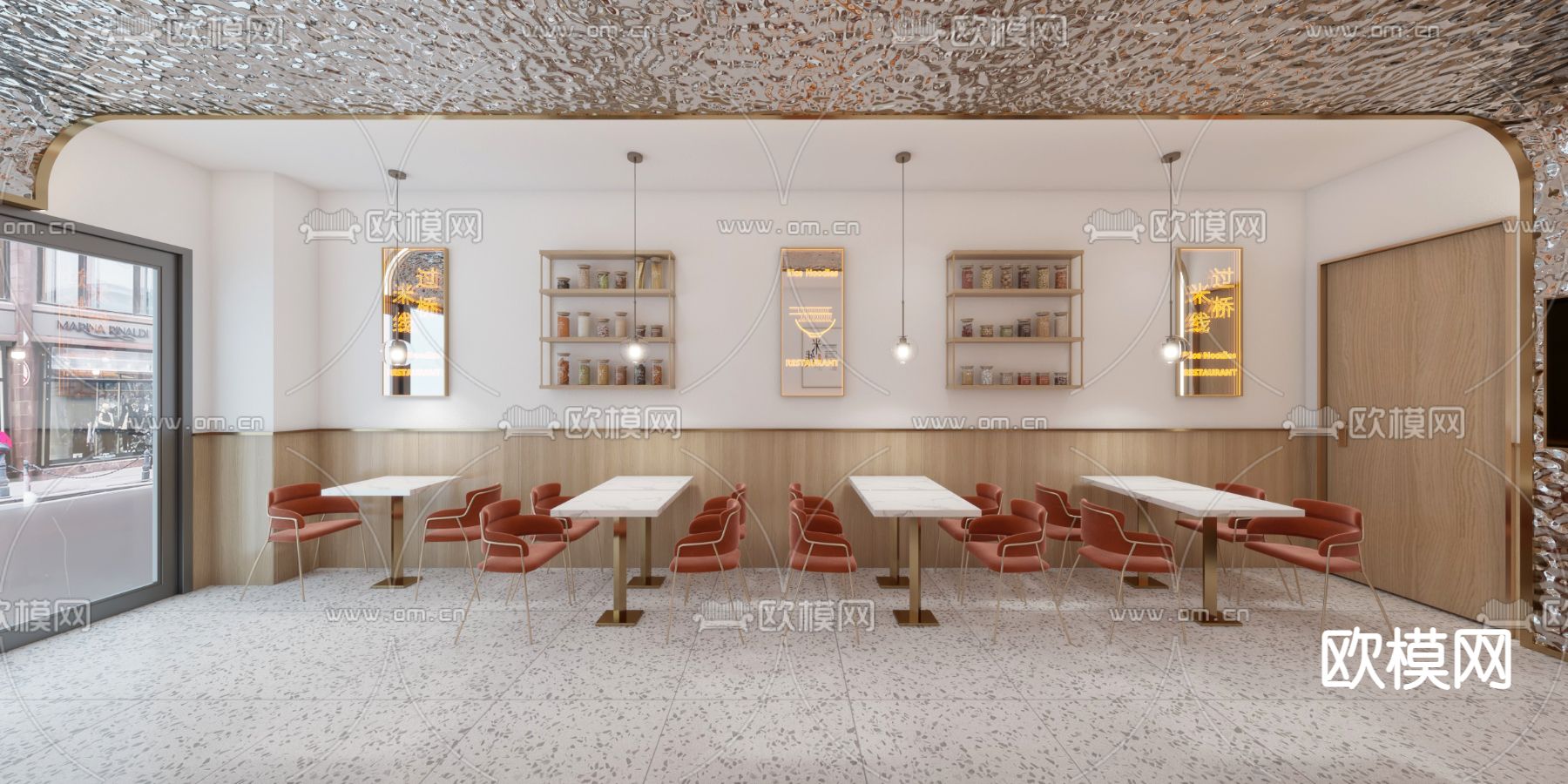 现代小吃店 快餐店3d模型下载_ID12162278_3dmax免费模型-欧模网