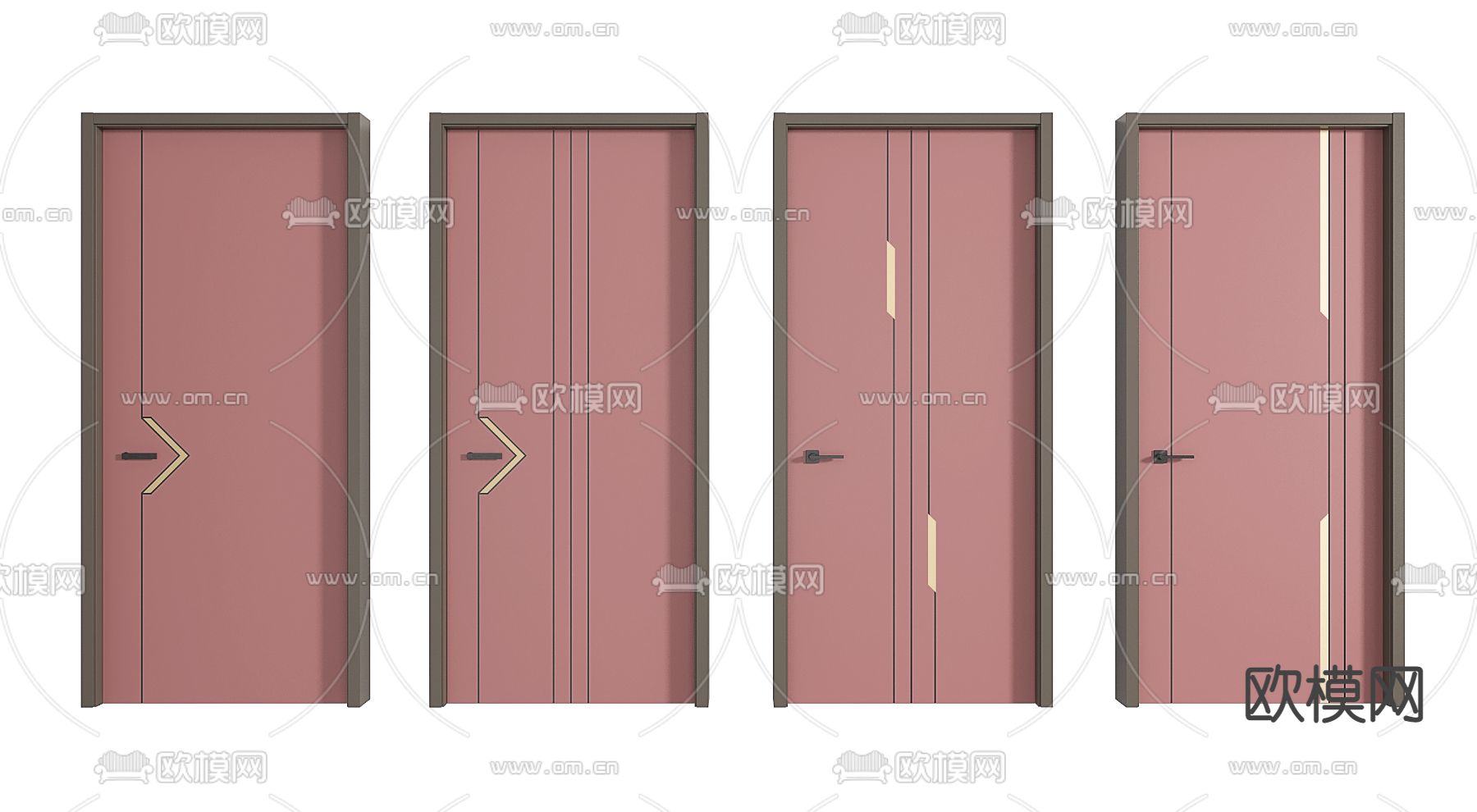 现代烤漆卧室单开门3d模型下载_ID12176336_3dmax免费模型-欧模网