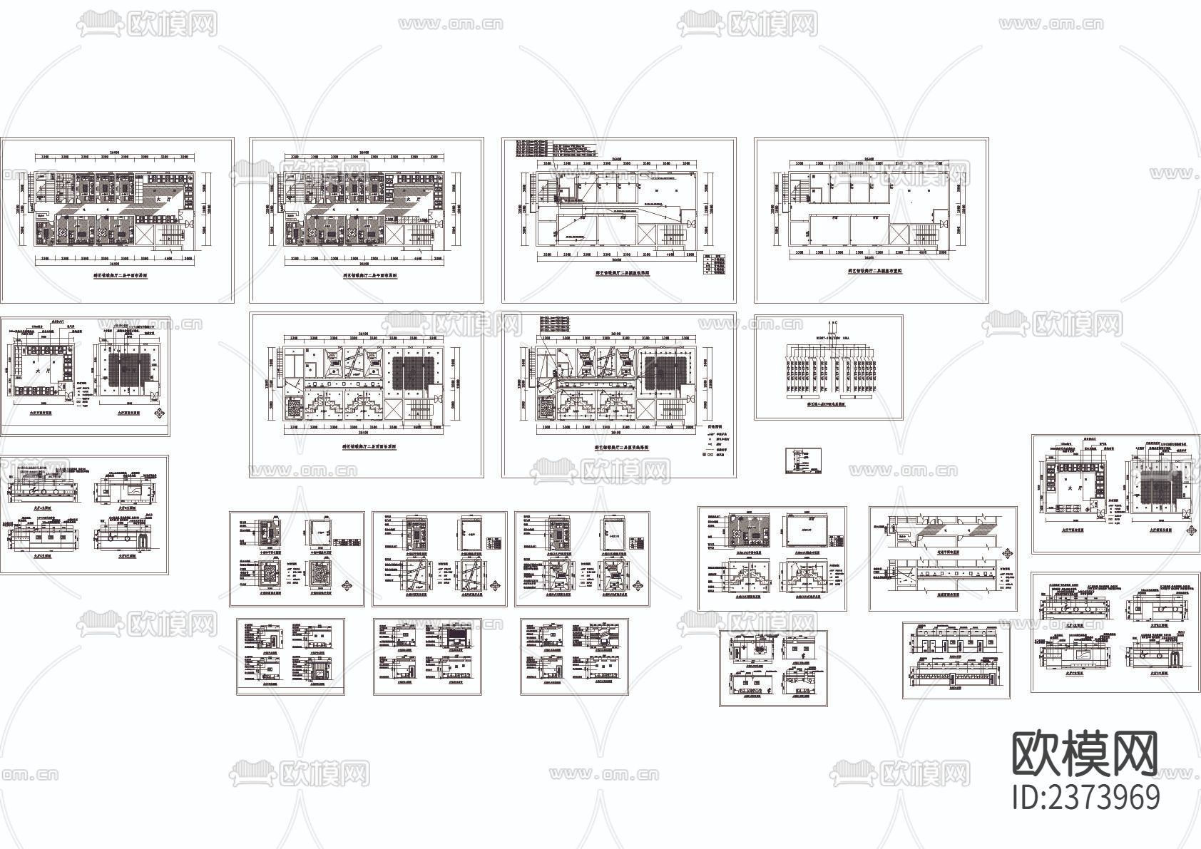 群艺馆KTV包房CAD施工图-免费3dmax模型库-欧模网