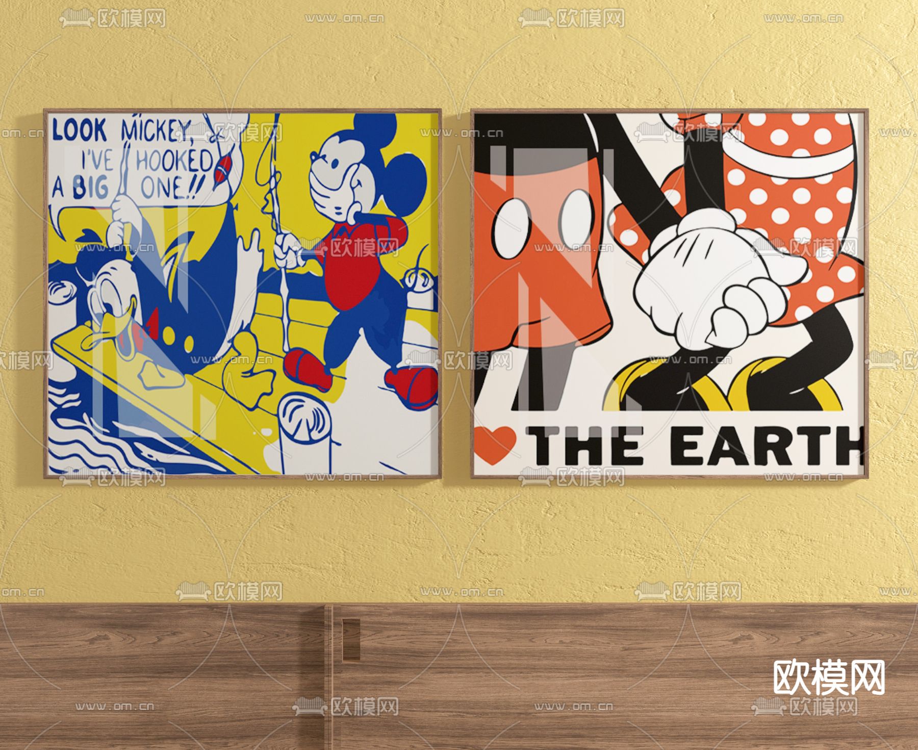 米奇妙妙屋装饰画3d模型下载_ID12214497_3dmax免费模型-欧模网