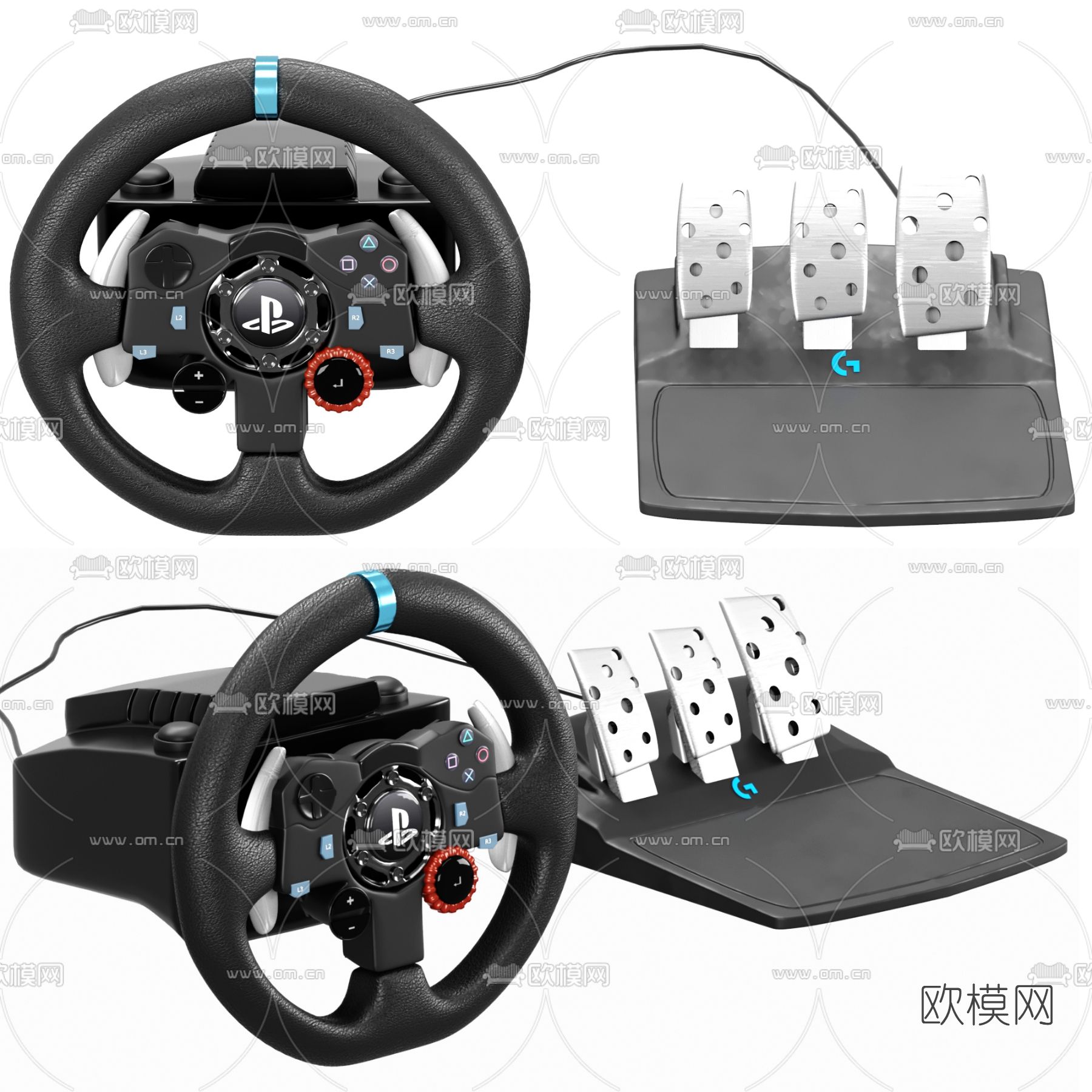 游戏方向盘3d模型下载_ID12236713_3dmax免费模型-欧模网