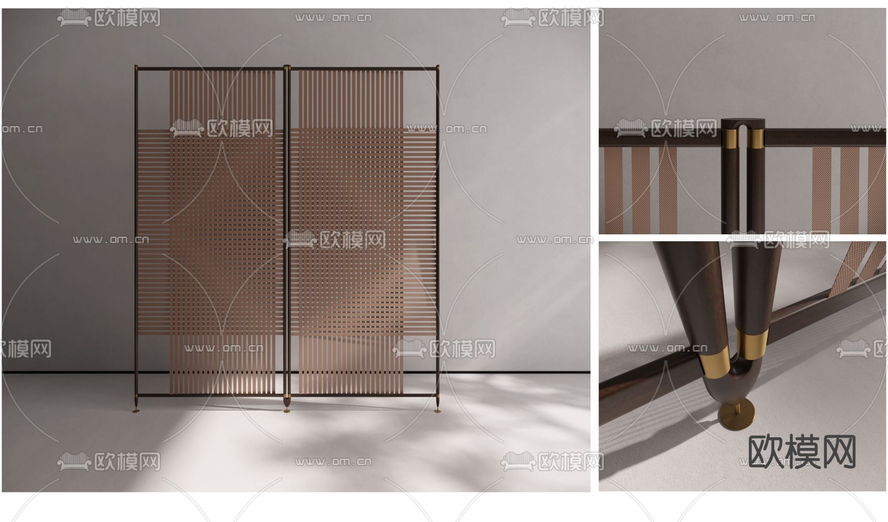 绳编屏风 隔断3d模型下载_ID12251593_3dmax免费模型-欧模网