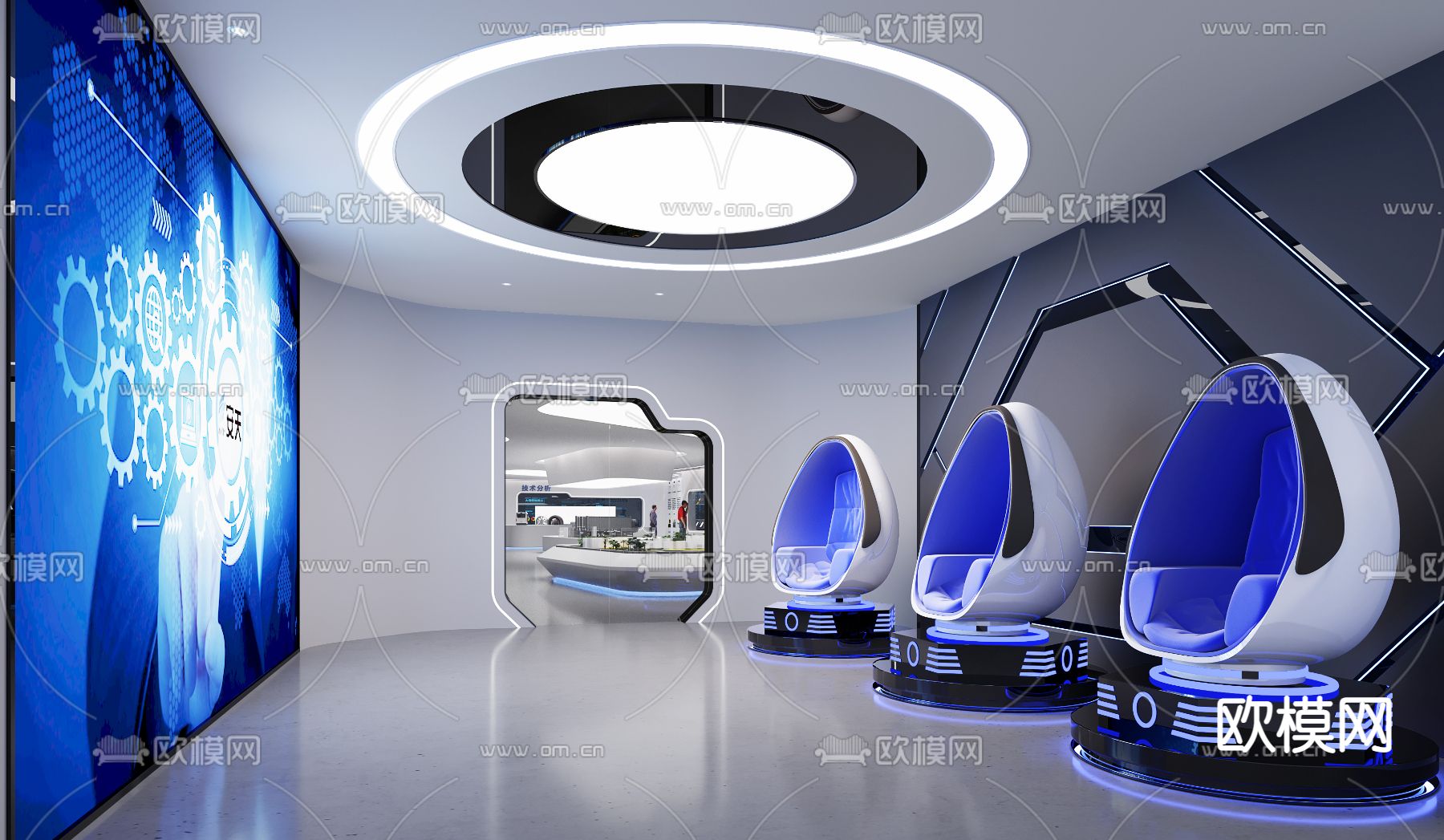 VR体验馆 VR互动馆3d模型下载_ID12251341_3dmax免费模型-欧模网