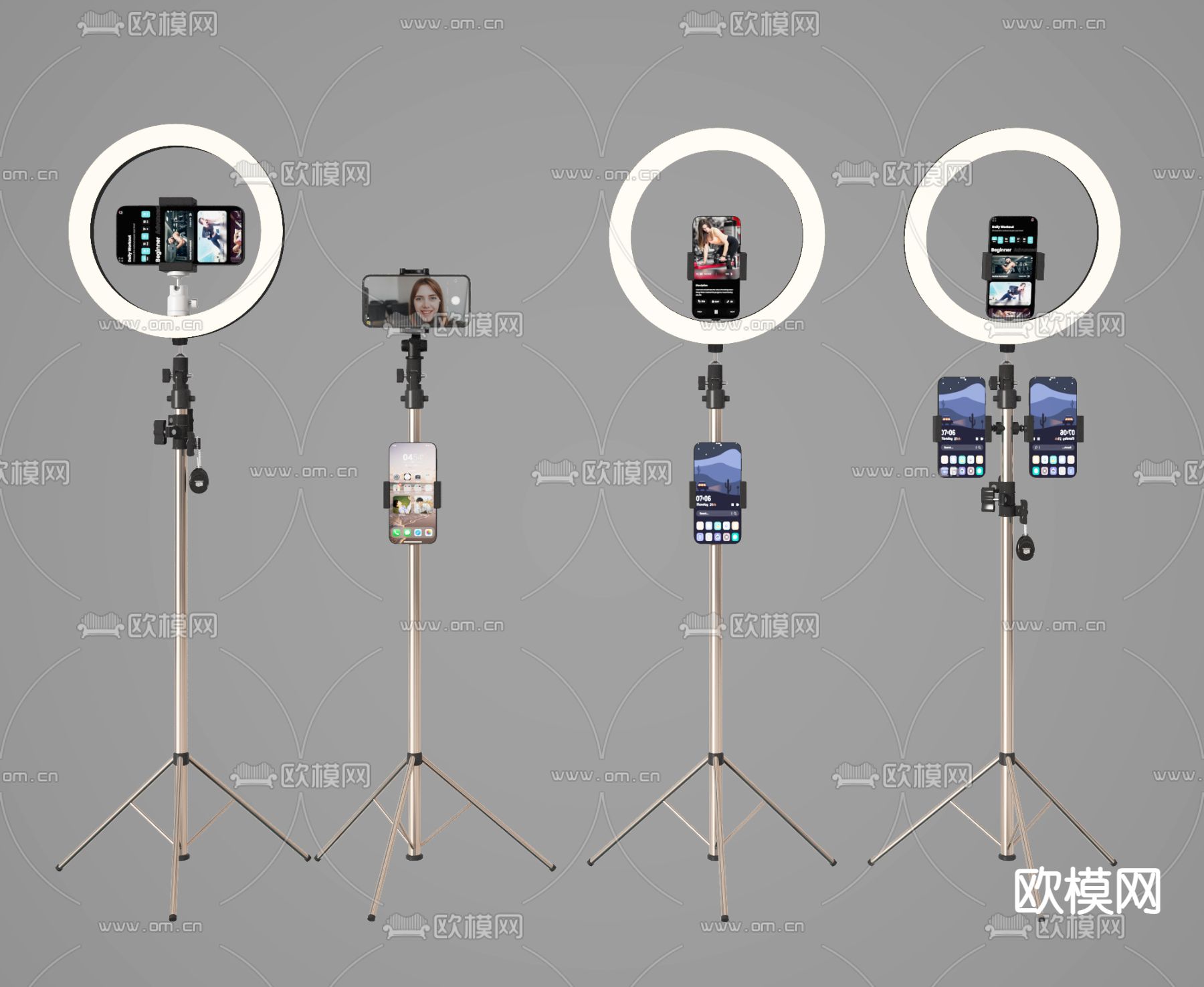 手机 手机直播架 支架3d模型下载_ID12252303_3dmax免费模型-欧模网