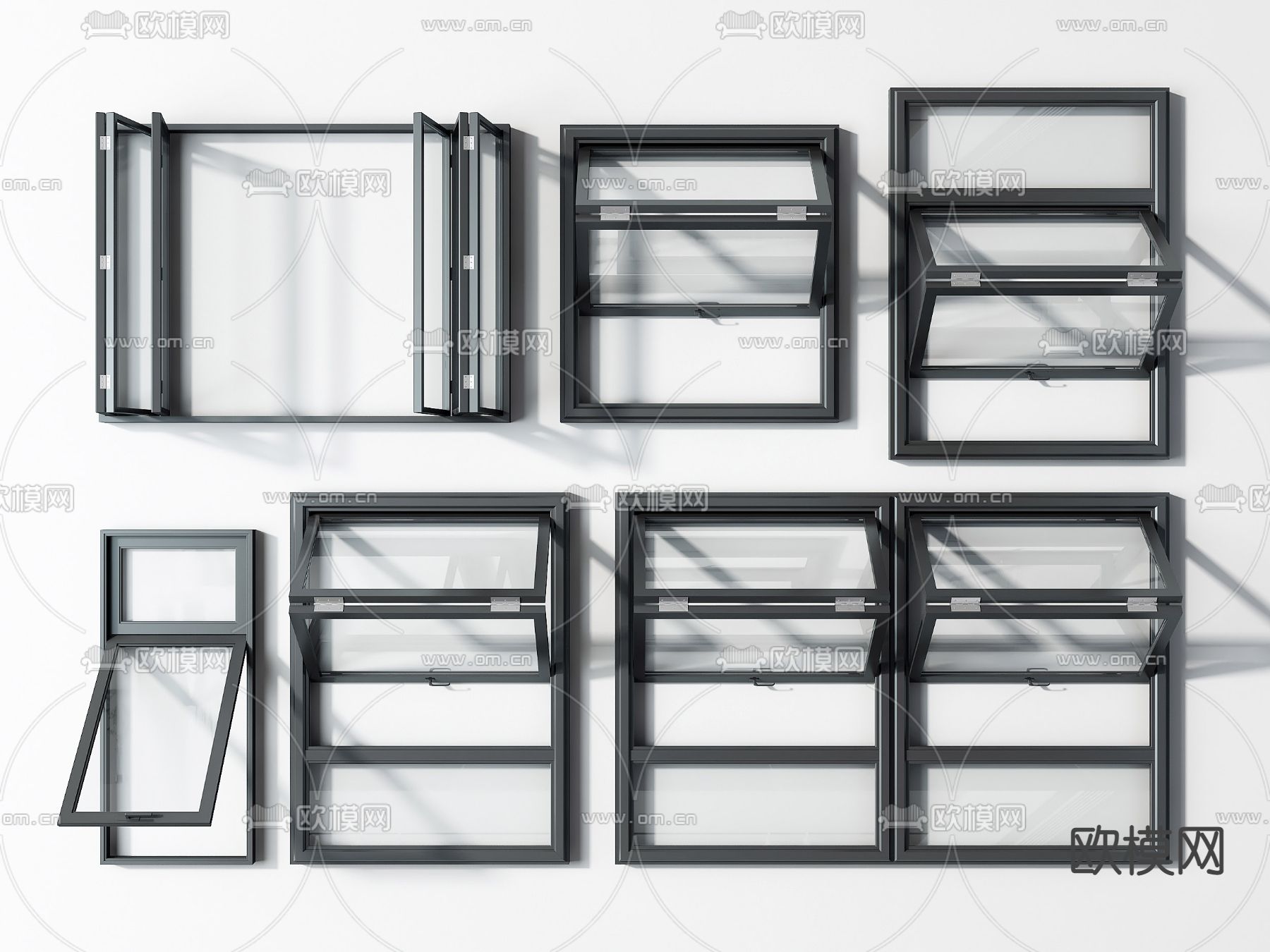 现代折叠窗户su模型下载_ID12279509_sketchup模型下载-欧模网