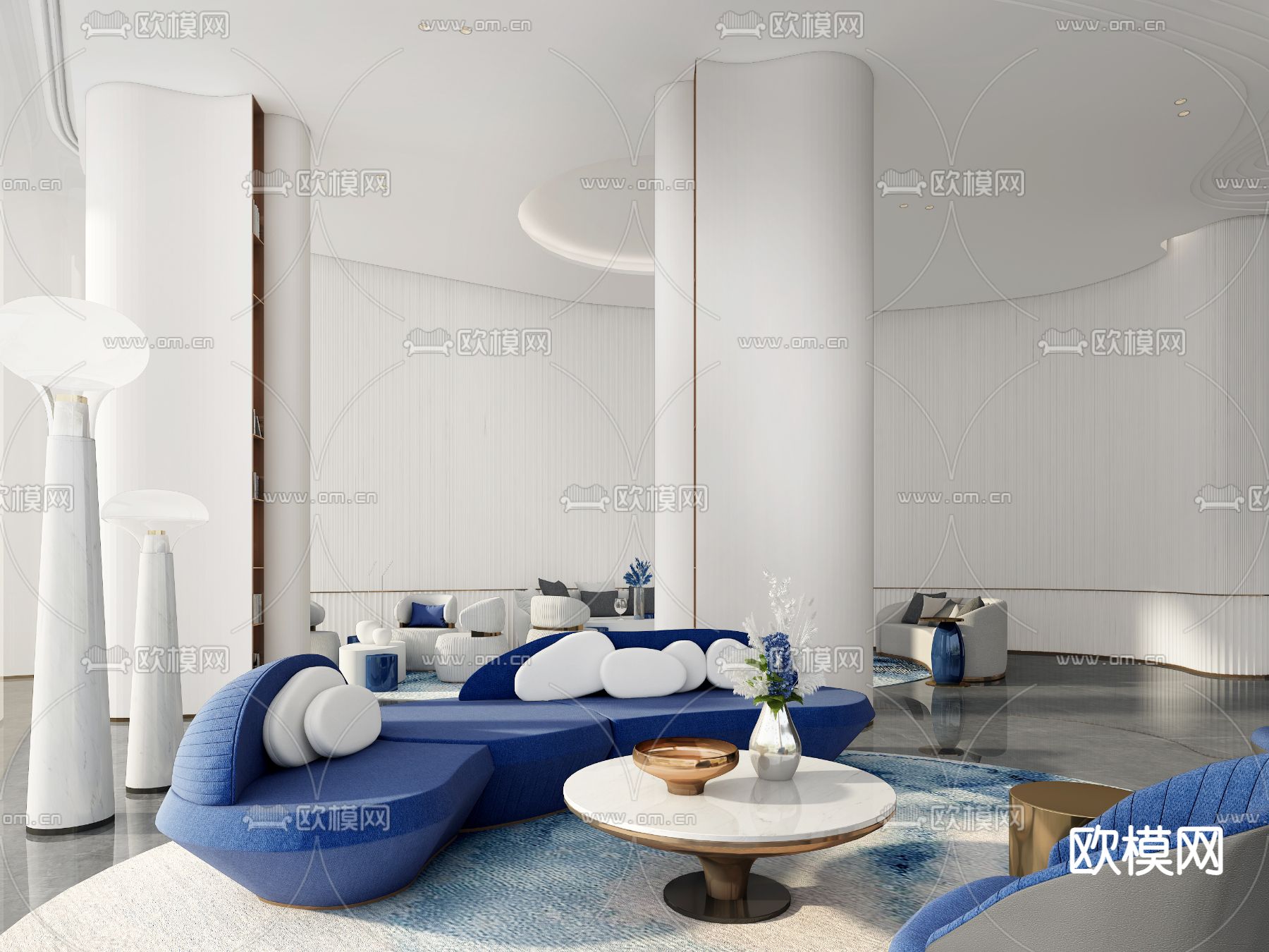 WJID维几设计 旭辉曜玥湾售楼处su模型下载_ID12294155_sketchup模型下载-欧模网