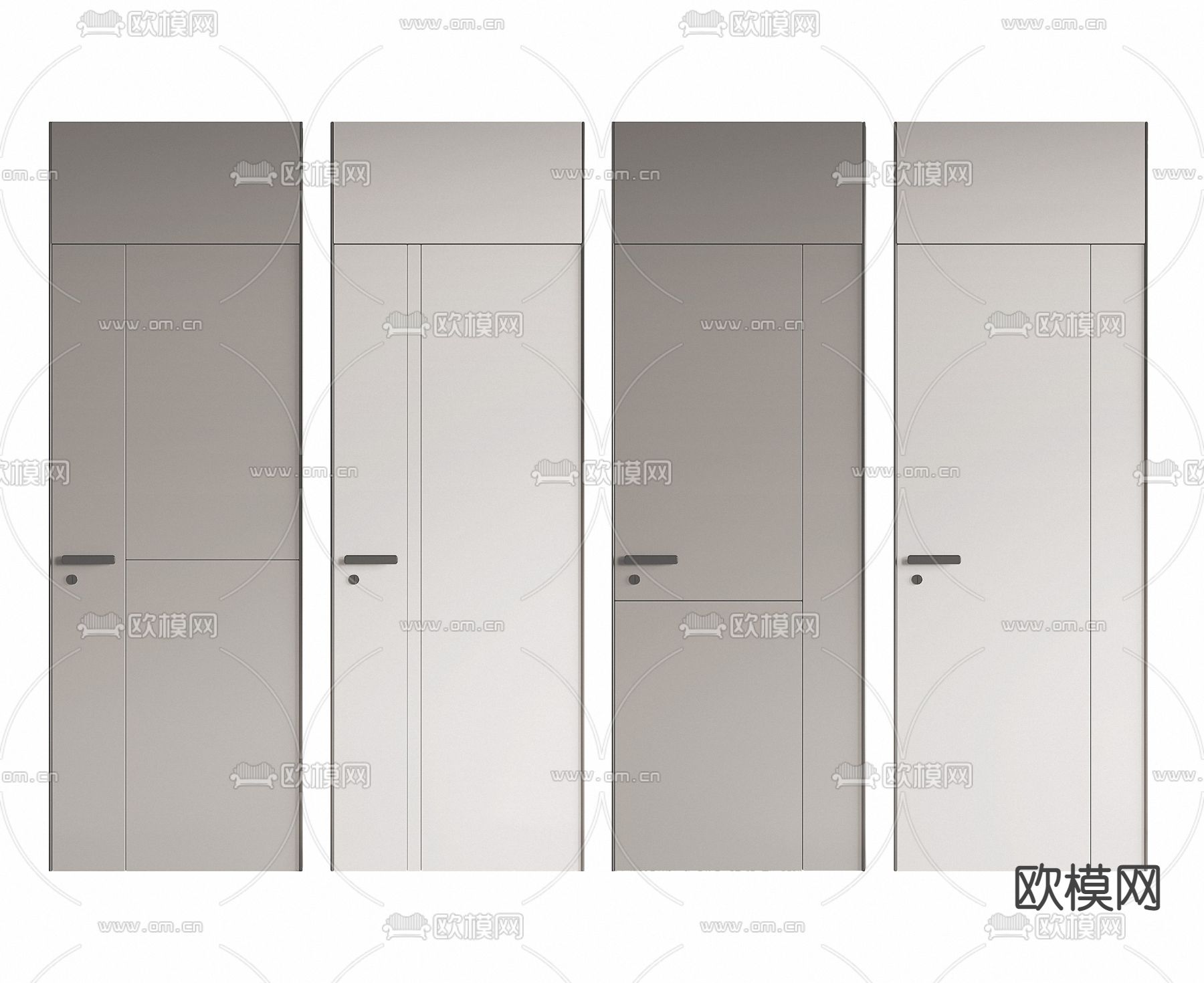 现代单开门 通顶门 房门su模型下载 Id12315212 Sketchup模型下载 欧模网