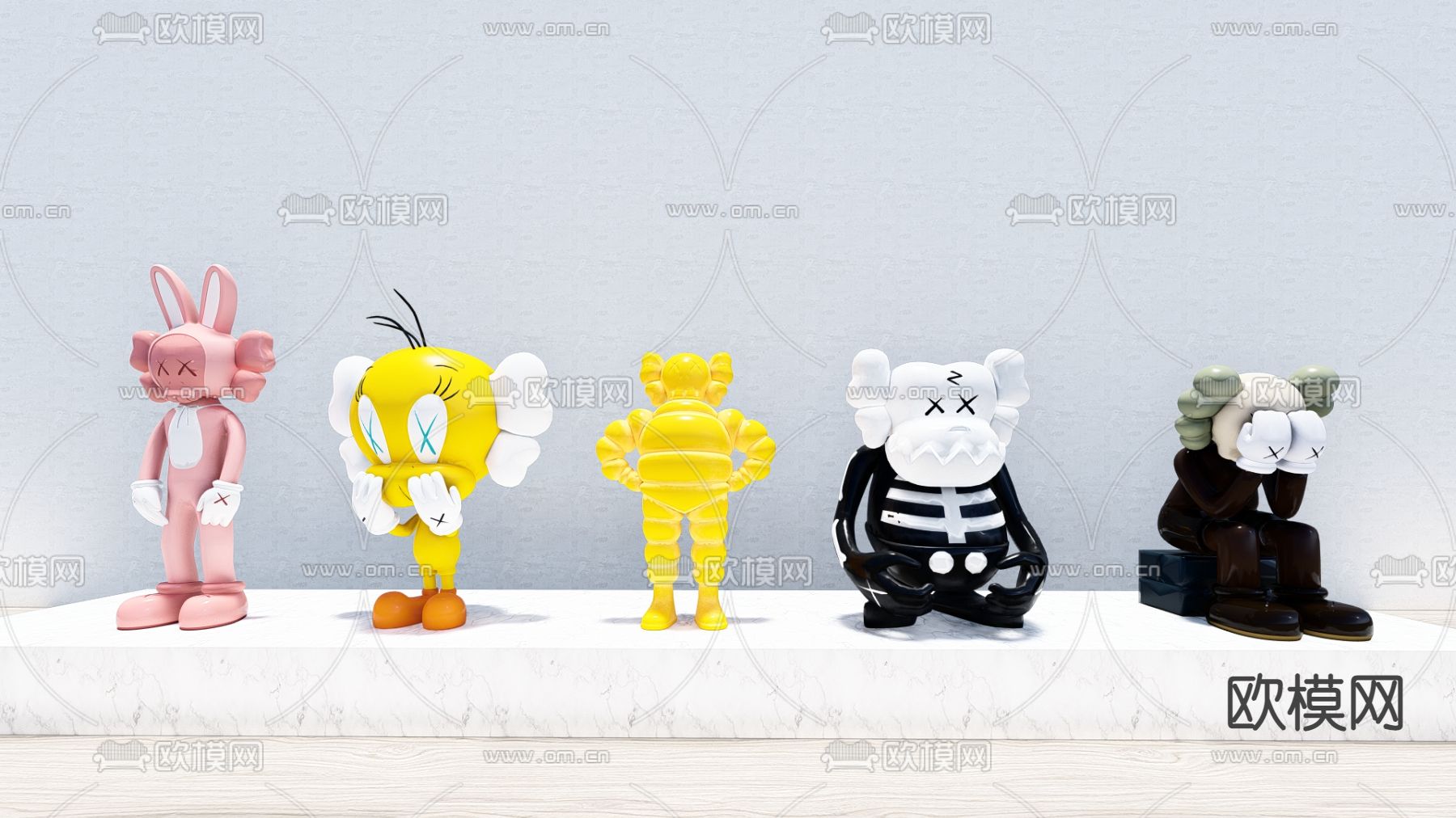 现代KWAS公仔 潮玩手办su模型下载_ID12316386_sketchup模型下载-欧模网