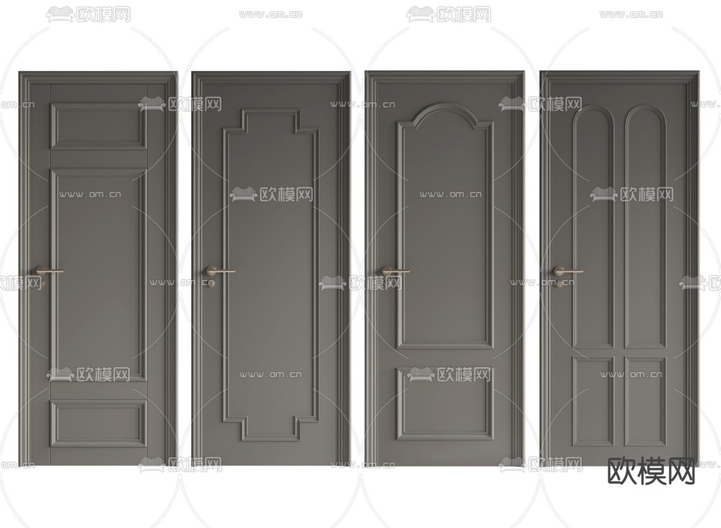 法式木门 房门 通顶门su模型下载 Id13006270 Sketchup模型下载 欧模网