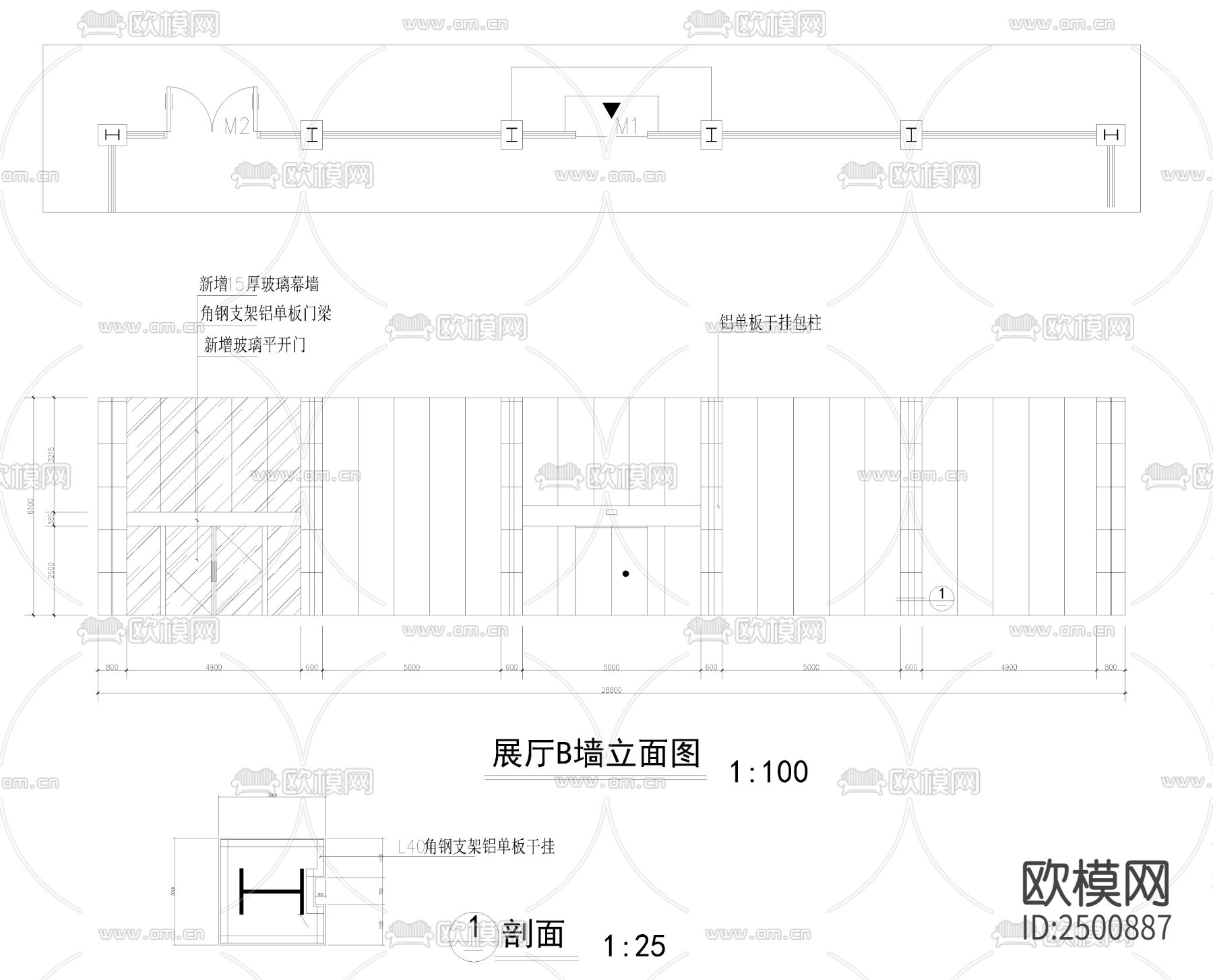 汽车4S店CAD施工图-免费3dmax模型库-欧模网