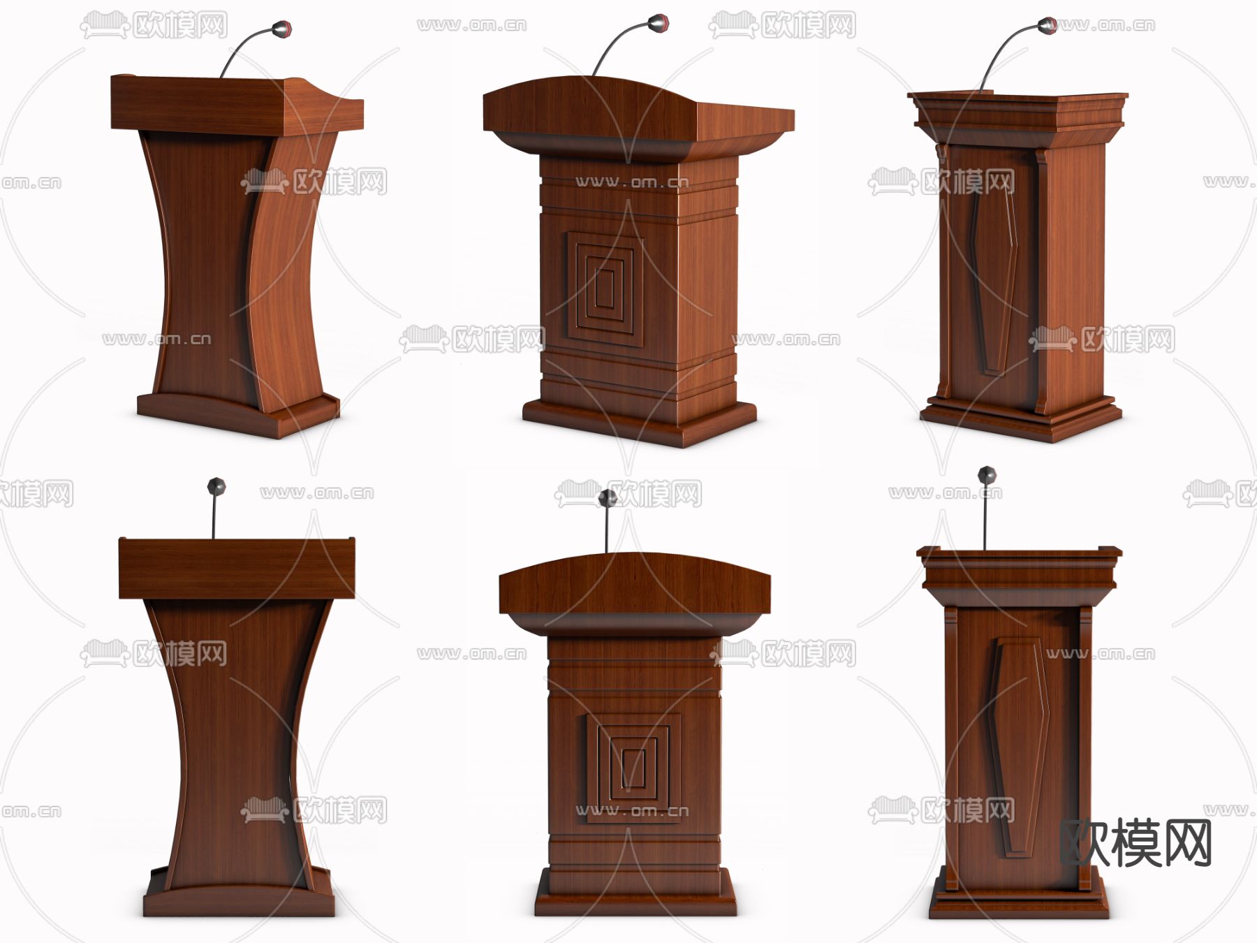立式演讲台 主持台 迎宾台3d模型下载_ID13026516_3dmax免费模型-欧模网