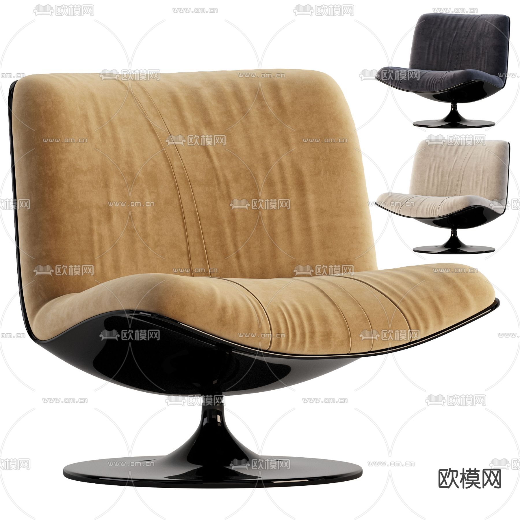 baxter休闲椅子3d模型下载_ID13039492_3dmax免费模型-欧模网