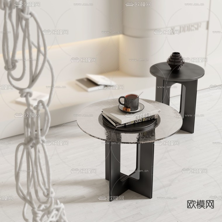 边几 角几 圆几3d模型下载 Id10000018 3dmax免费模型 欧模网