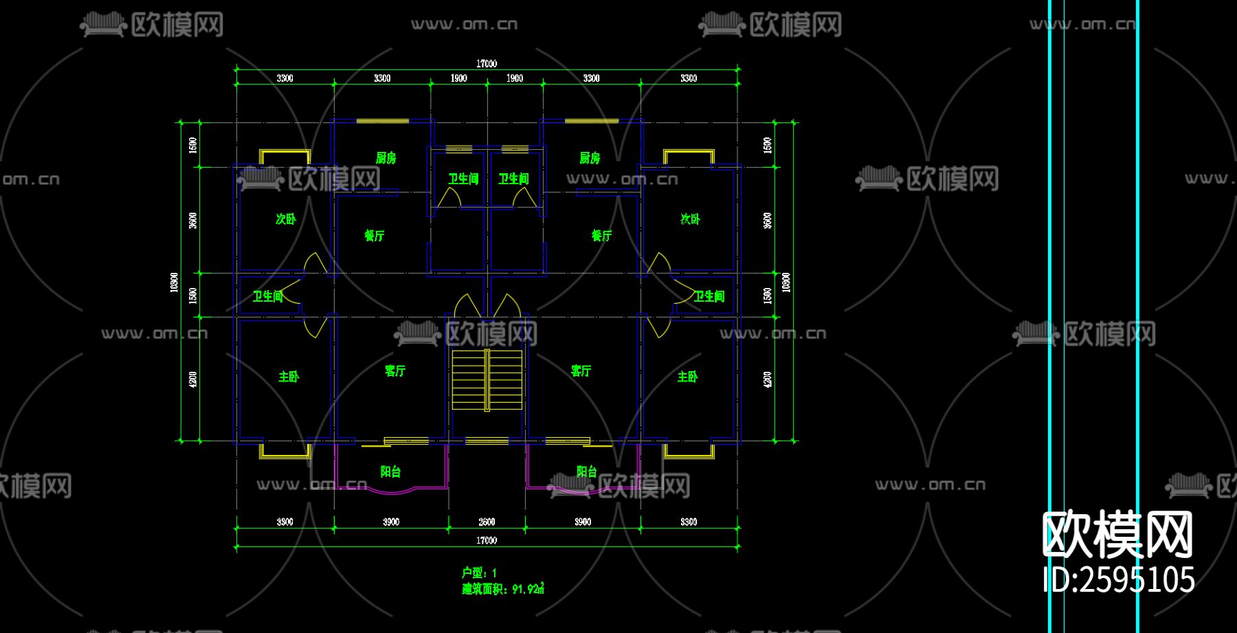 住宅cad施工图 免费3dmax模型库 欧模网