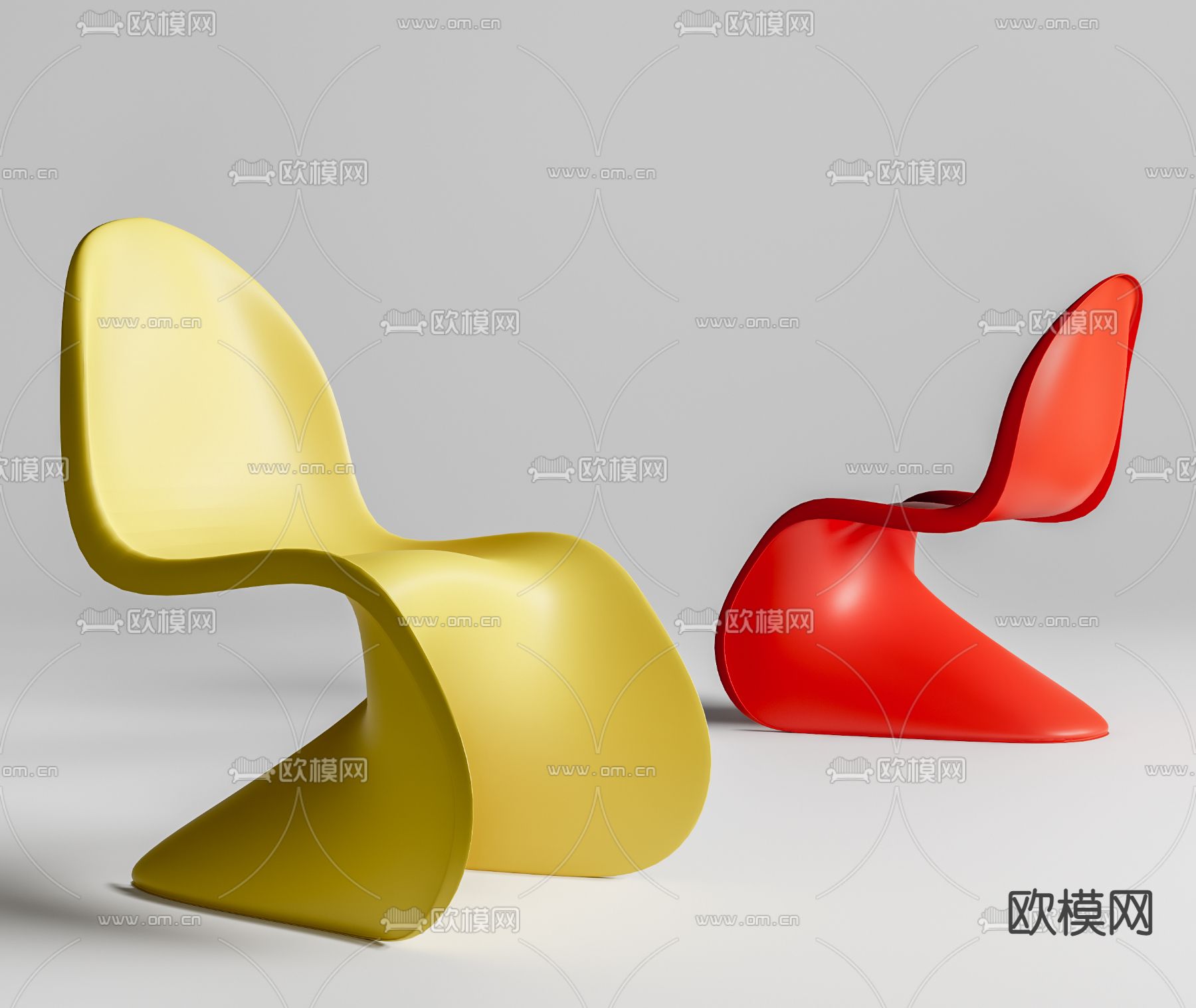 panton休闲椅 潘顿椅su模型下载_ID14047404_sketchup模型下载-欧模网