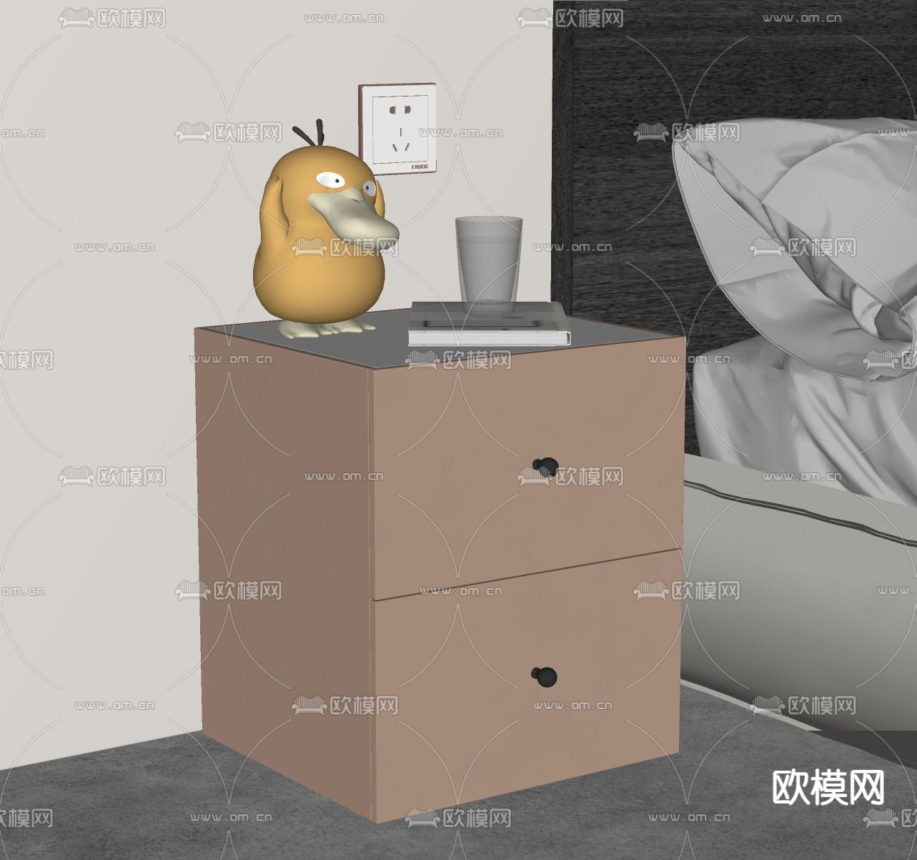 USM 床头柜su模型下载_ID14062002_sketchup模型下载-欧模网