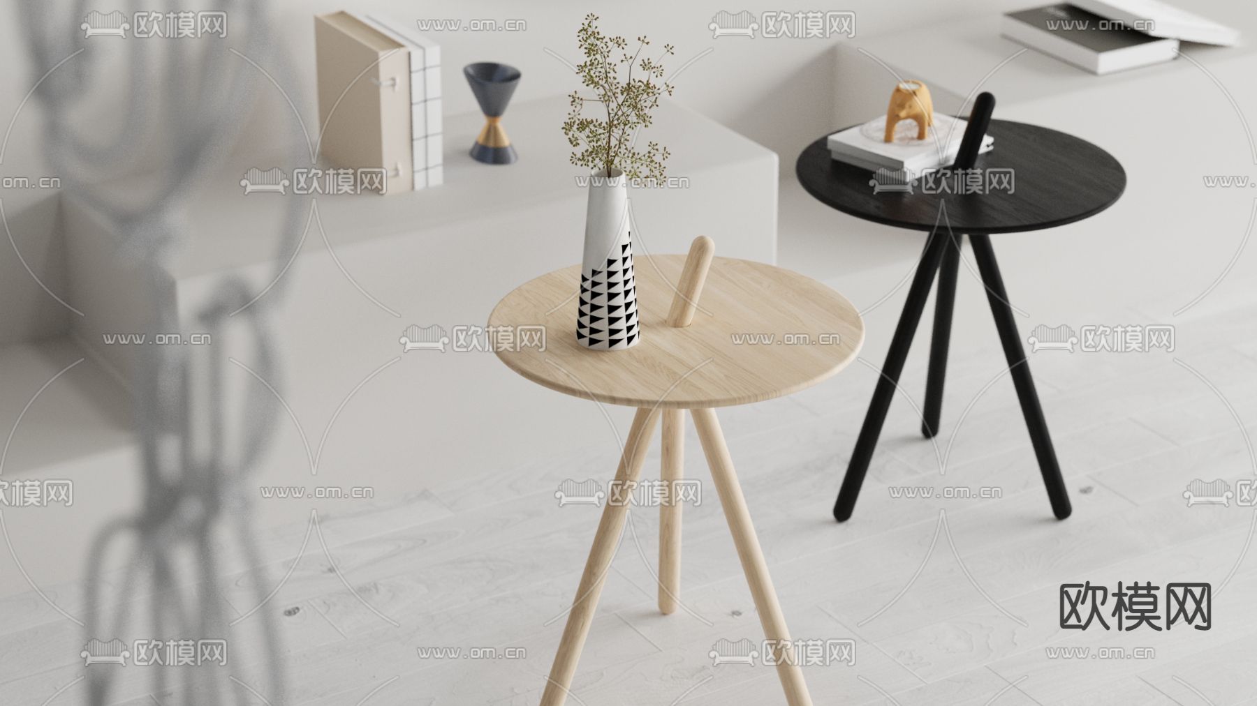 圆几 边几 角几3d模型下载 Id14067658 3dmax免费模型 欧模网