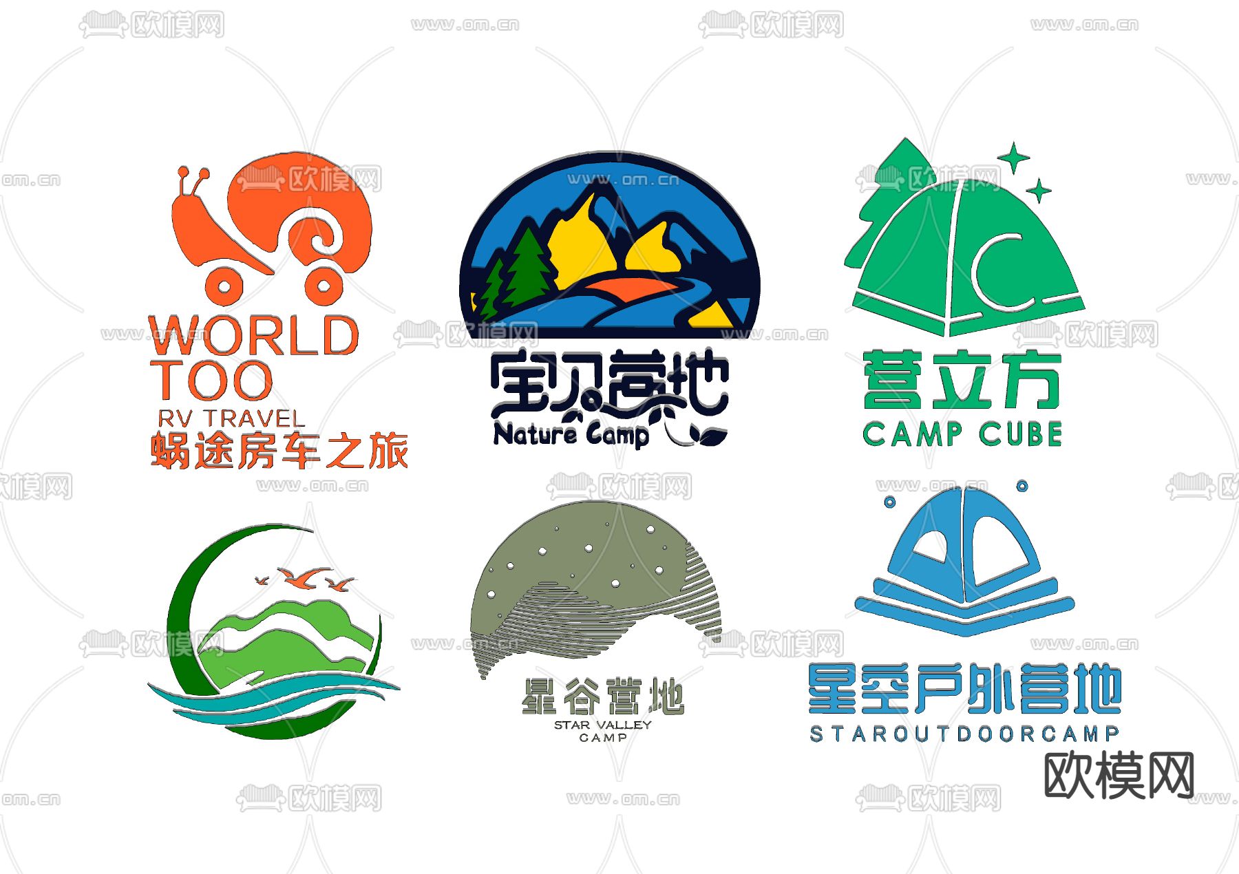 露营地标识牌 招牌logosu模型下载_ID14070198_sketchup模型下载-欧模网