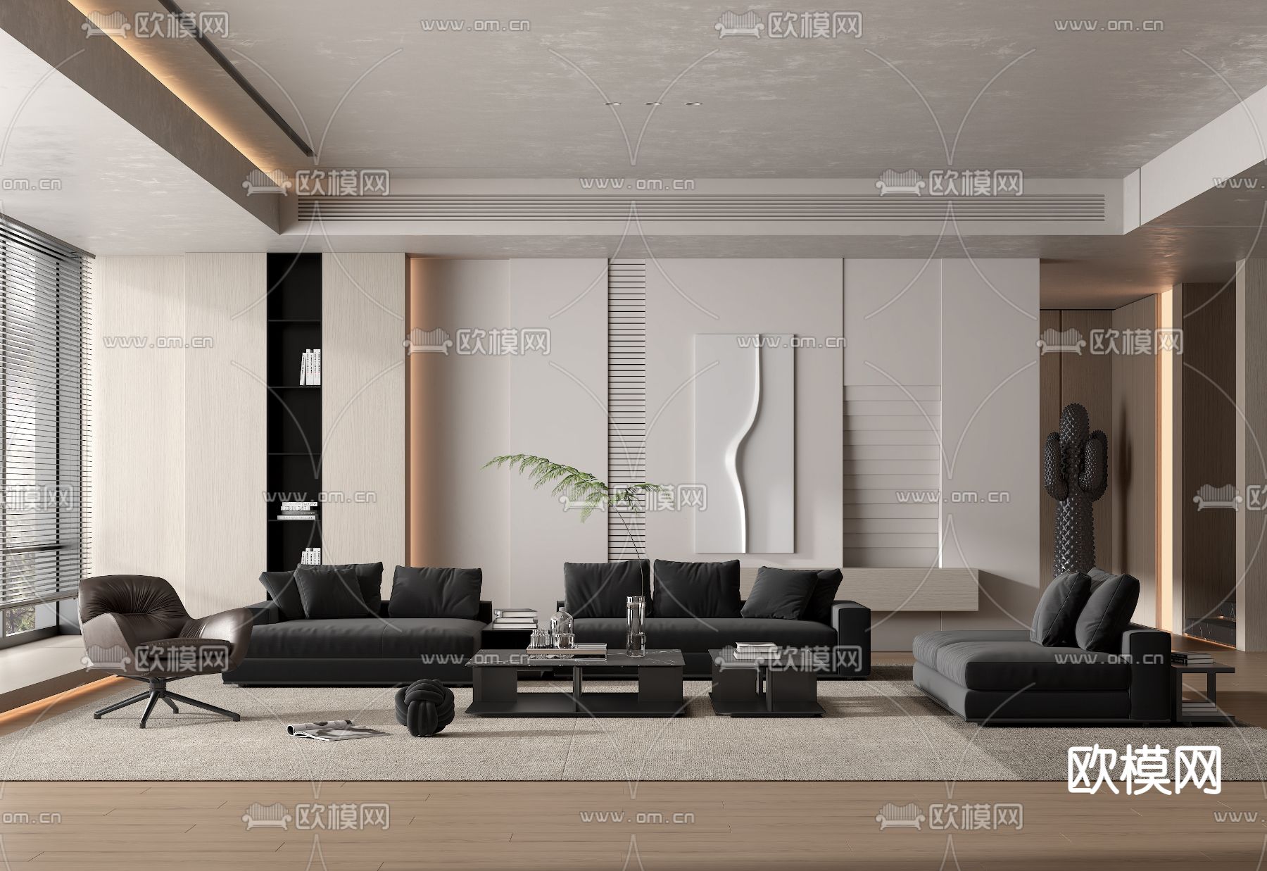 Poliform 现代客厅su模型下载_ID14070796_sketchup模型下载-欧模网